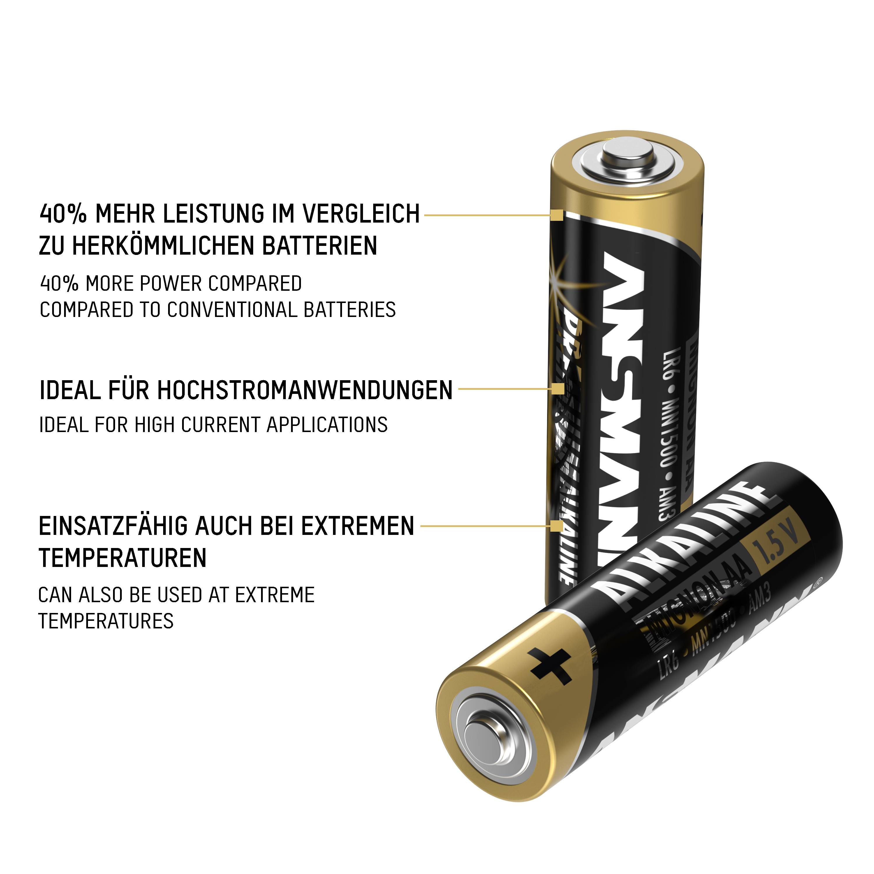 Ansmann LR06 Mignon (AA)-Batterie Alkali-Mangan 1.5V 44St. | digitalo