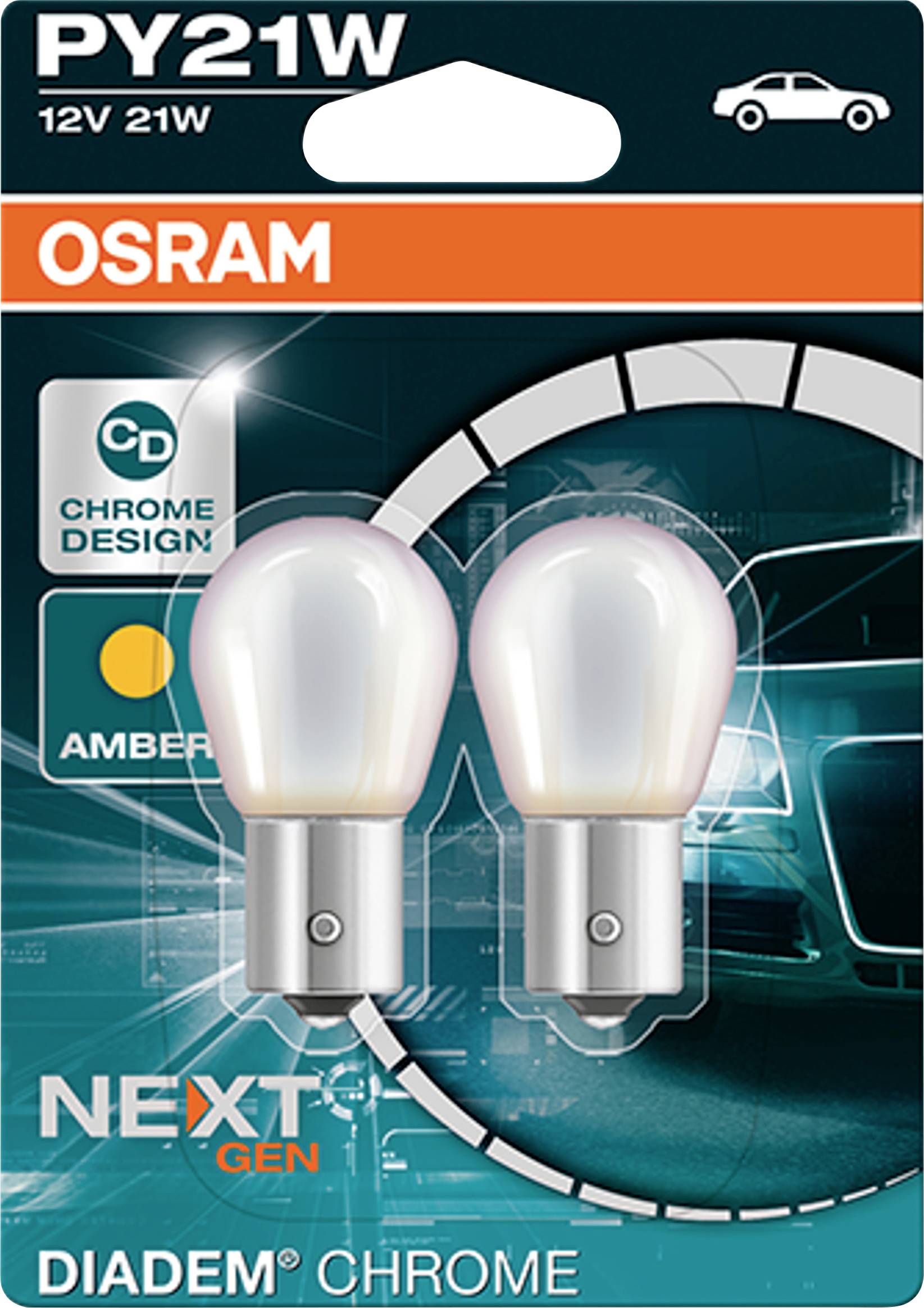 Osram 7507DC-02B Signal Leuchtmittel Diadem PY21W 21W 12V | voelkner