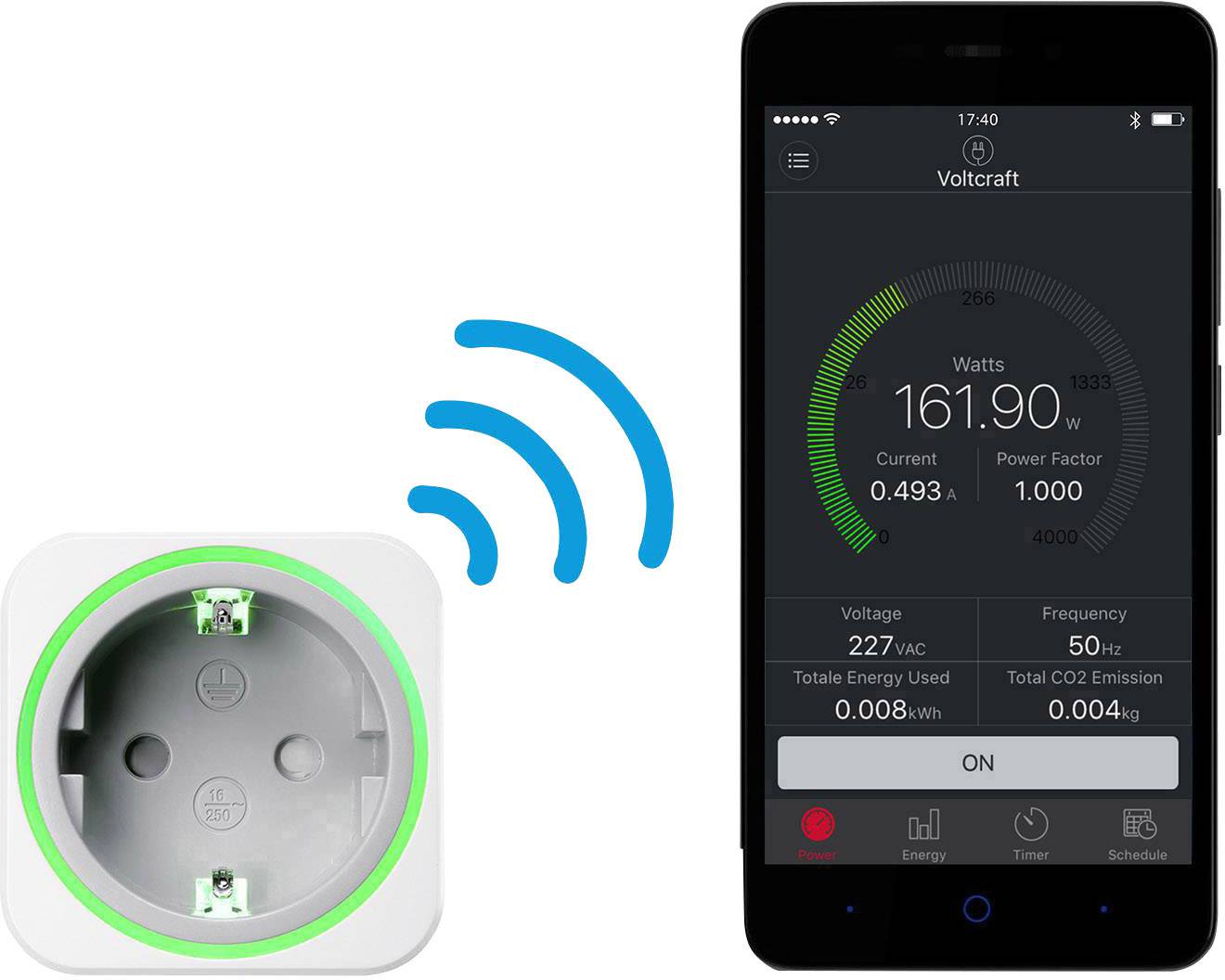 VOLTCRAFT SEM6000 Energiekosten-Messgerät Bluetooth®-Schnittstelle ...