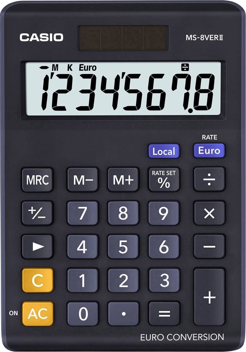Casio MS-8VERII Taschenrechner Schwarz Display (Stellen): 8 ...