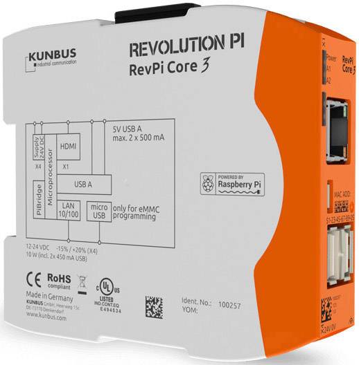 Kunbus RevPi Core 3 PR100257 SPS-Steuerungsmodul 12 V, 24V versandkostenfrei | digitalo