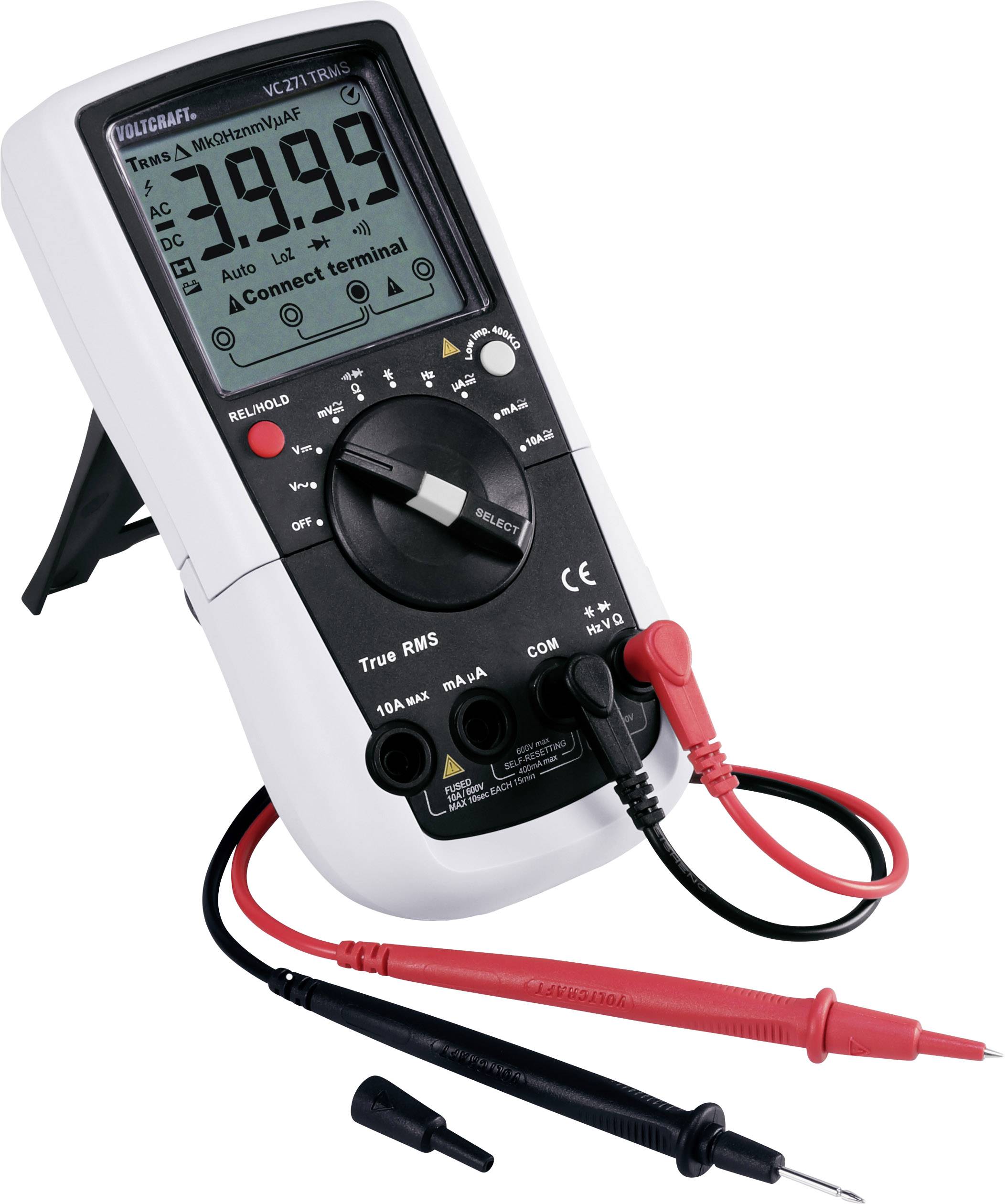 VOLTCRAFT VC-271 Hand-Multimeter digital CAT III 600V Anzeige (Counts ...