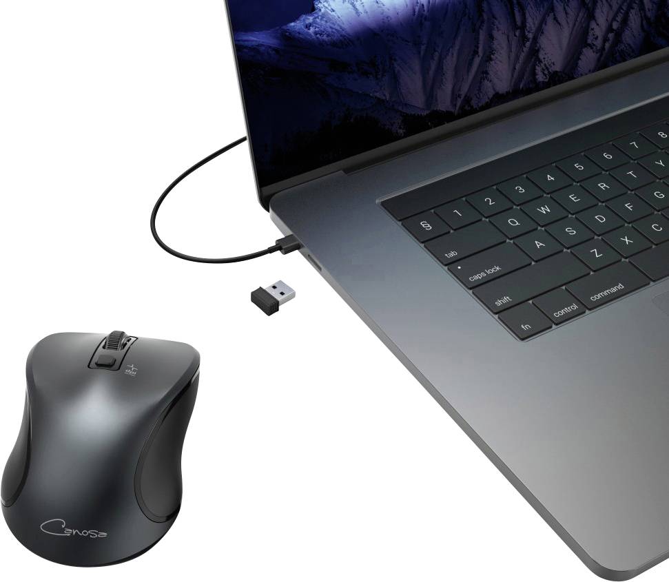Hama Canosa Kabellose Maus Bluetooth® Optisch Anthrazit 3 Tasten 1600 ...