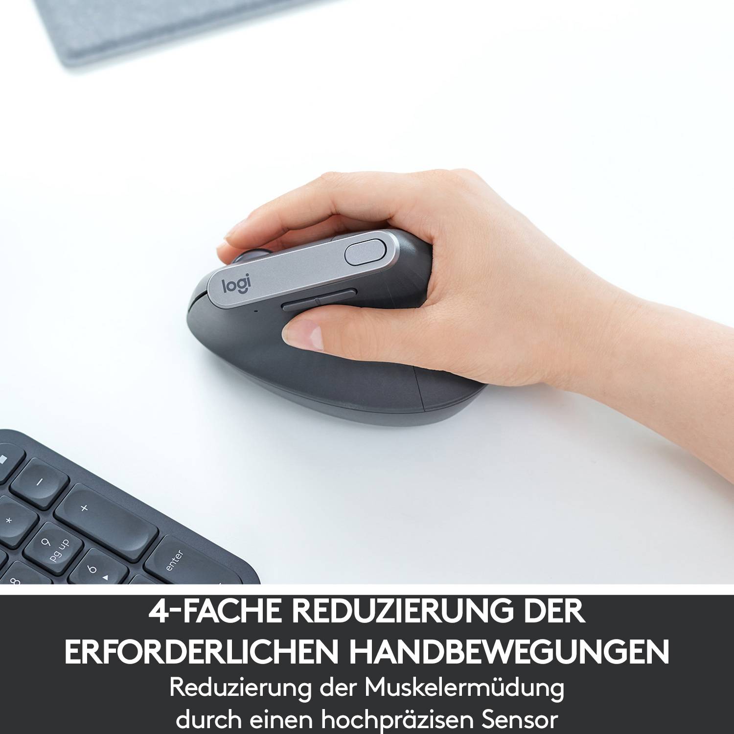Logitech MX Vertical Ergonomische Maus Bluetooth®, Funk Optisch Schwarz ...