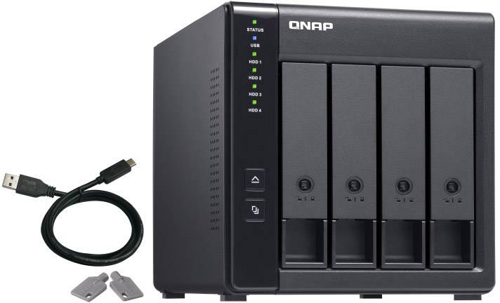 QNAP TR-004 SATA-Festplatten-Gehäuse 2.5 Zoll, 3.5 Zoll USB-C ...