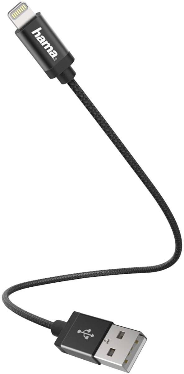 Hama Apple iPad/iPhone/iPod Anschlusskabel [1x USB 2.0 Stecker A - 1x ...