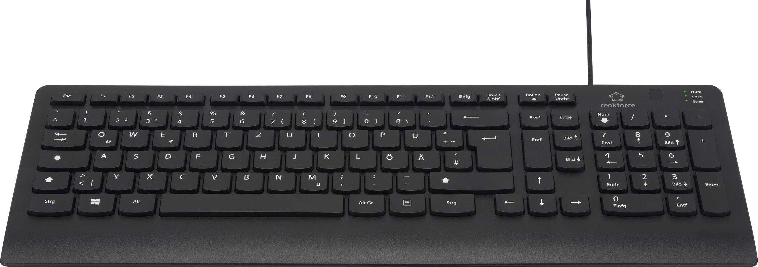 Renkforce RF-KB-ME0003 USB Tastatur Deutsch, QWERTZ, Windows® Schwarz ...