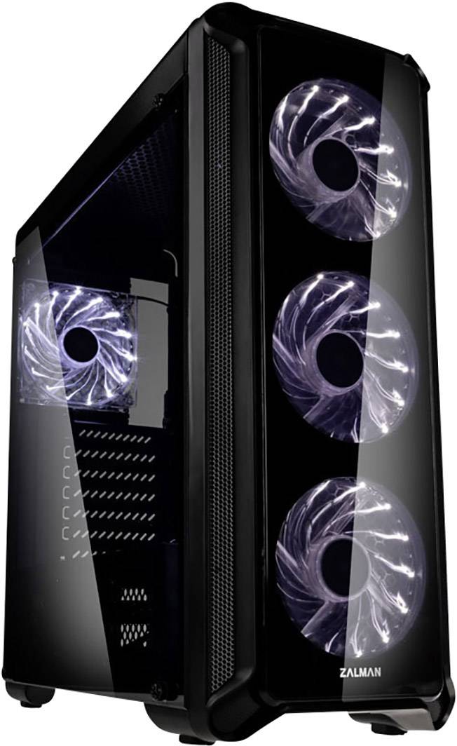 Zalman I3 Edge Midi-Tower PC-Gehäuse Schwarz 4 Vorinstallierte LED ...