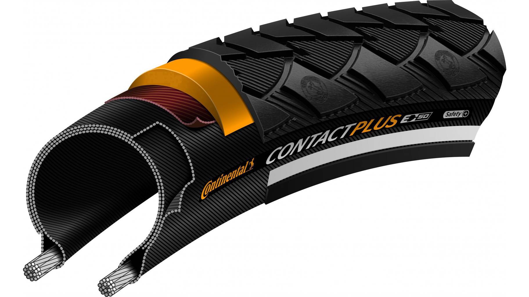 Continental CONTACT PLUS 42 622 28 Fahrradreifen 28 X 1 6 Schwarz continental-contact-plus-42-622-28-fahrradreifen-28-x-1-6-schwarz