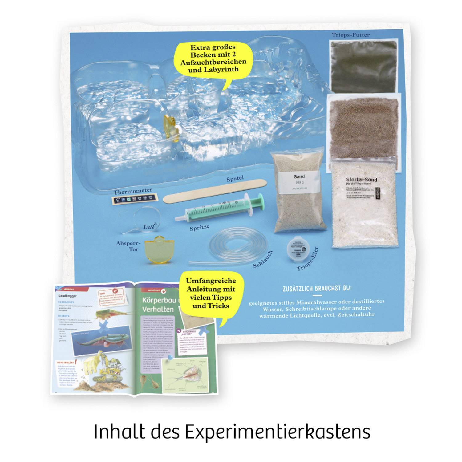 Kosmos 633073 Triops-Welt Triops züchten & Natur Experimentier-Set ab 8 ...