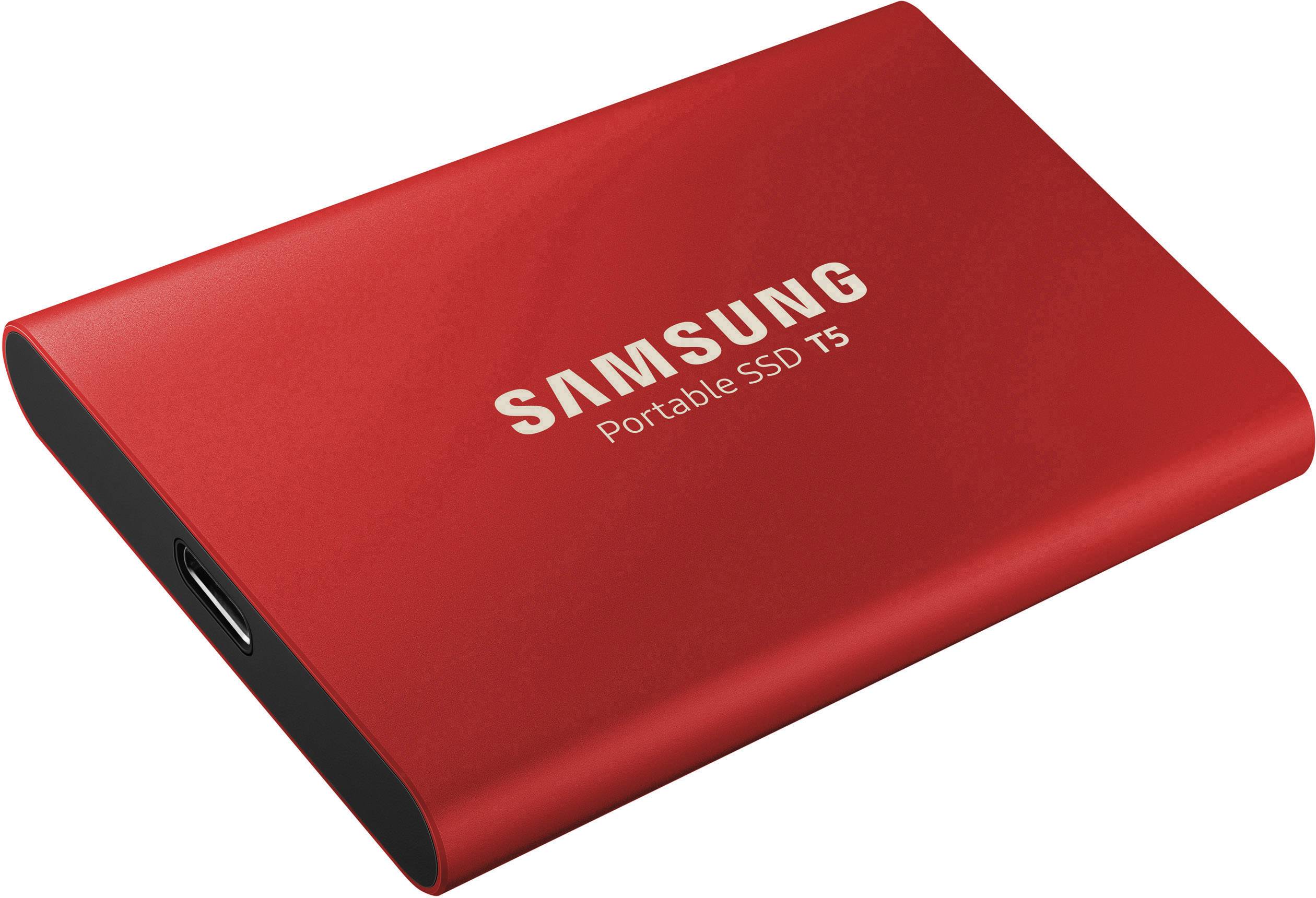 Samsung Portable T5 Externe SSD Festplatte 500GB Rot USB-C™ USB 3.1 ...