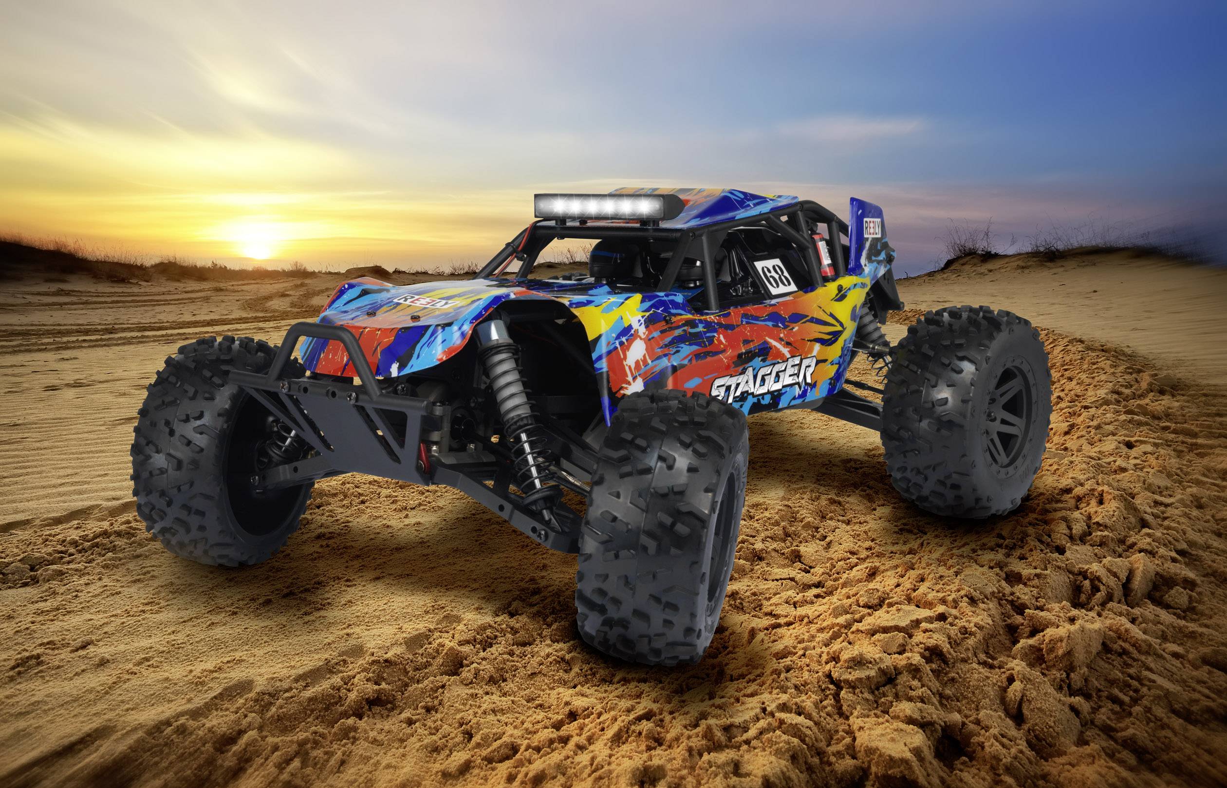Reely Stagger Brushed 1:10 RC Modellauto Elektro Buggy Allradantrieb ...