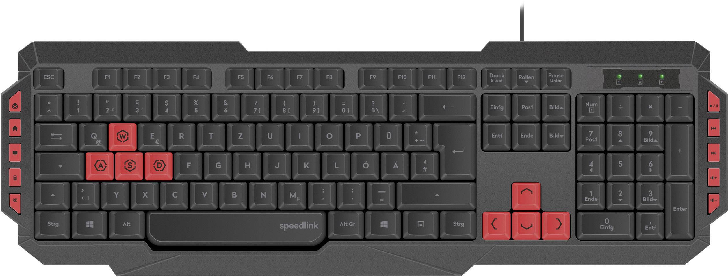 SpeedLink Ludicium USB Gaming-Tastatur Deutsch, QWERTZ, Windows ...