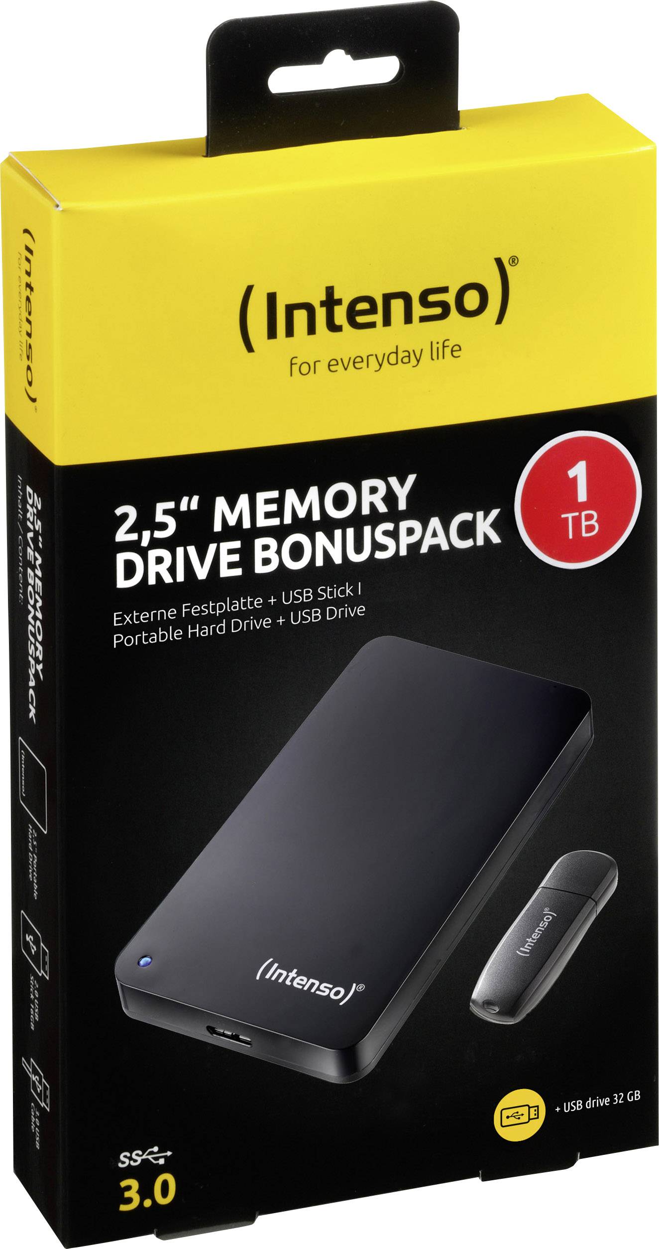 Intenso Memory Drive 1TB Externe Festplatte 6.35cm (2.5 Zoll) USB 3.2 ...