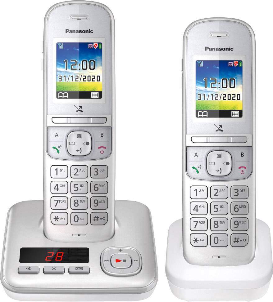 Panasonic KX-TGH722GG DECT Schnurloses Telefon analog Anrufbeantworter ...