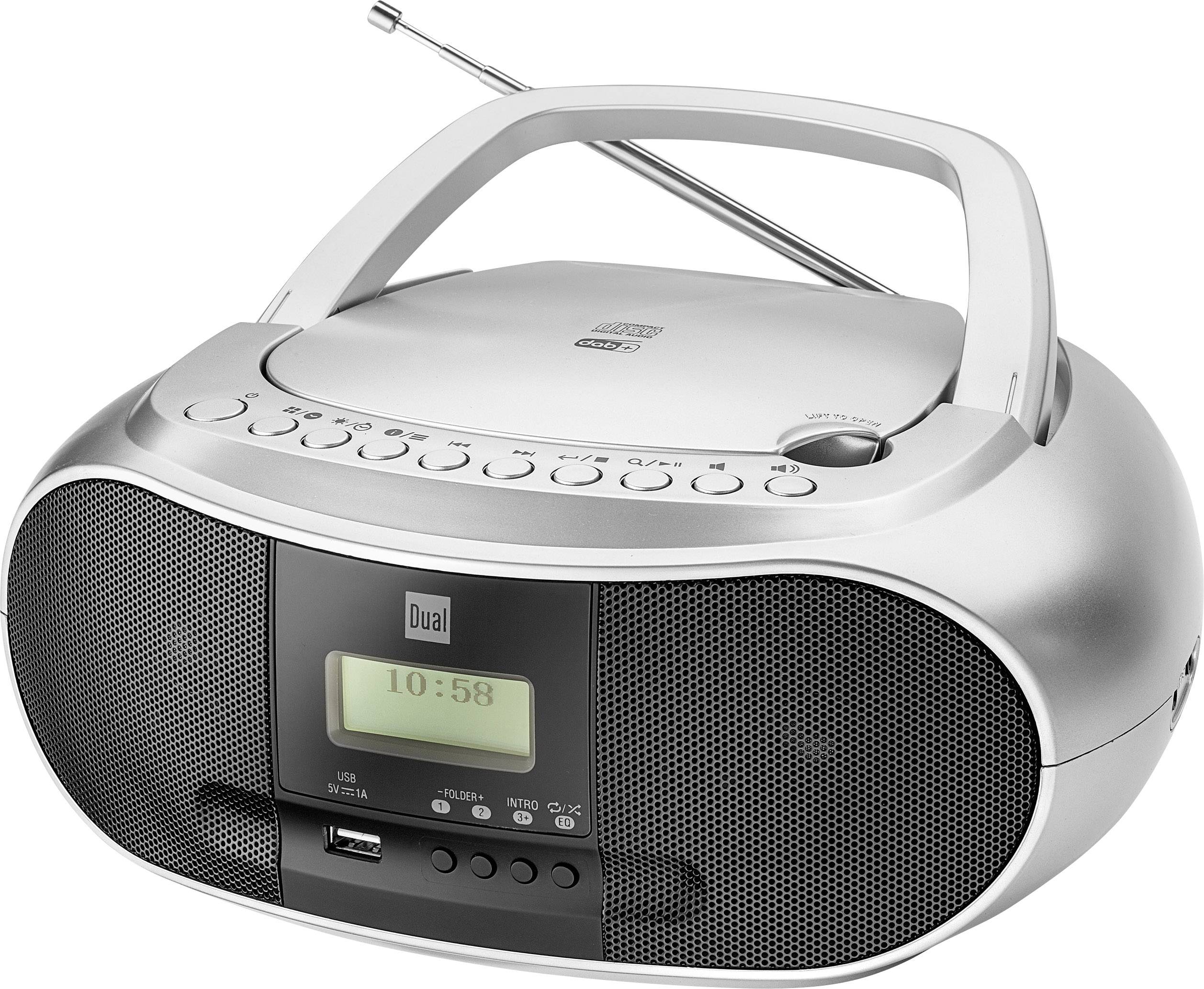 Dual DAB-P 170 CD-Radio DAB+, UKW AUX, Bluetooth®, CD, USB Akku ...