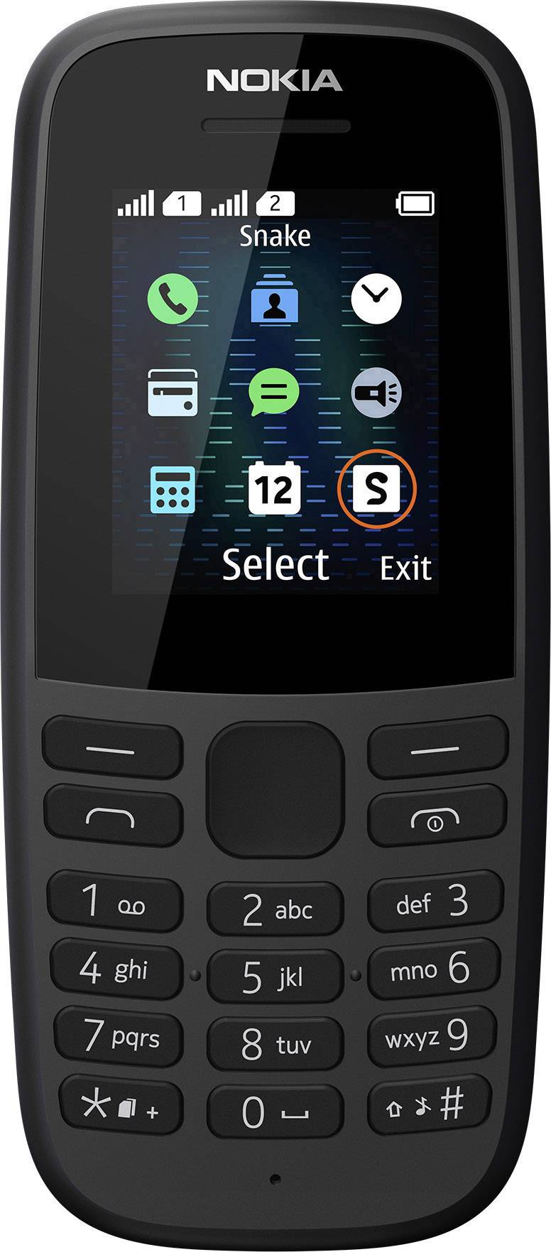 Nokia 105 2019 Dual-SIM-Handy Schwarz | digitalo