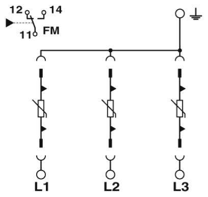 Phoenix Contact 2910386 VAL-US-480D/30/3+0-FM Überspannungsschutzgerät ...