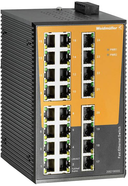 Weidmüller IE-SW-EL24-24TX Industrial Ethernet Switch 24 Port 100MBit/s ...
