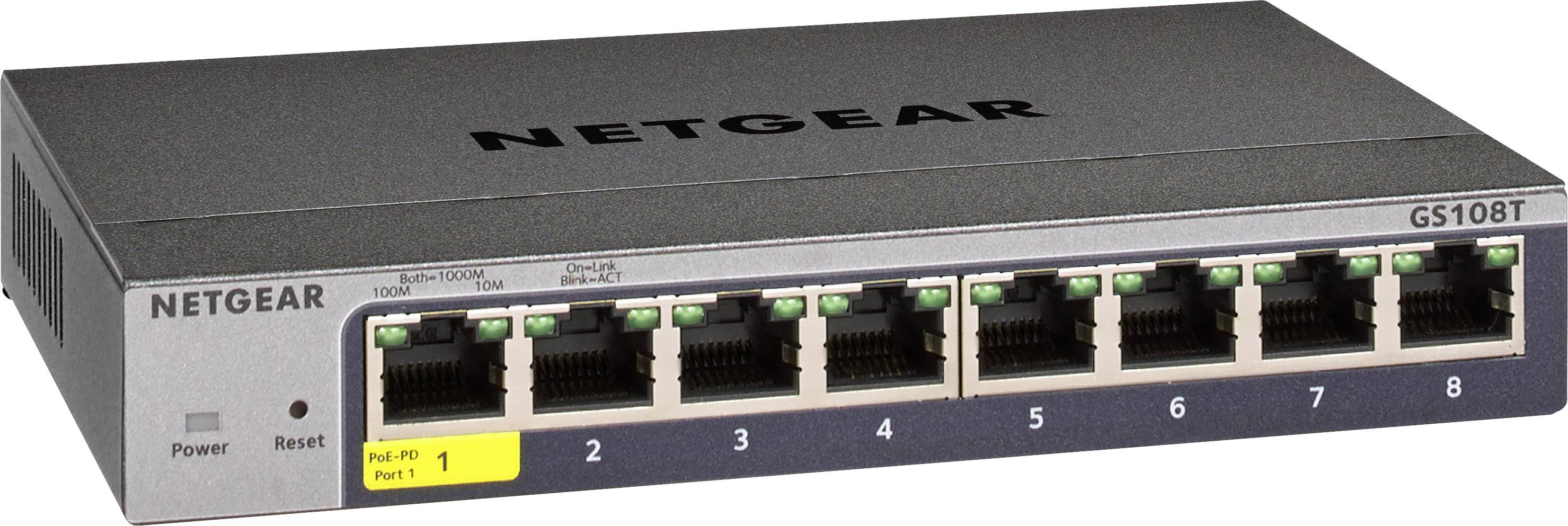 NETGEAR 8Port Gigabit PoE Ethernet Netzwerk Switch versandkostenfrei ...