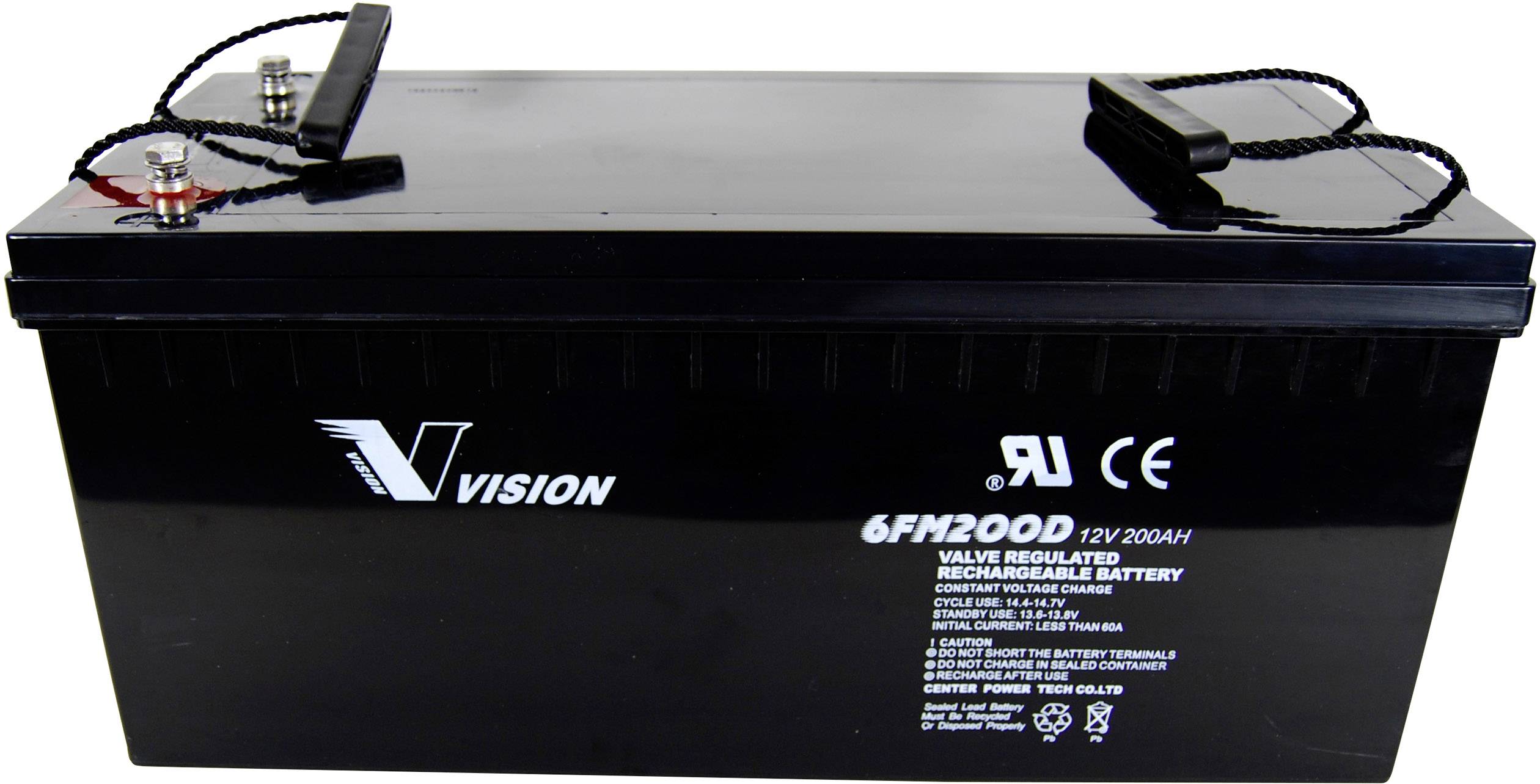 Vision 6FM200DX VIS6FM200DX Bleiakku 12V 200Ah Blei-Vlies (AGM) (B x H ...