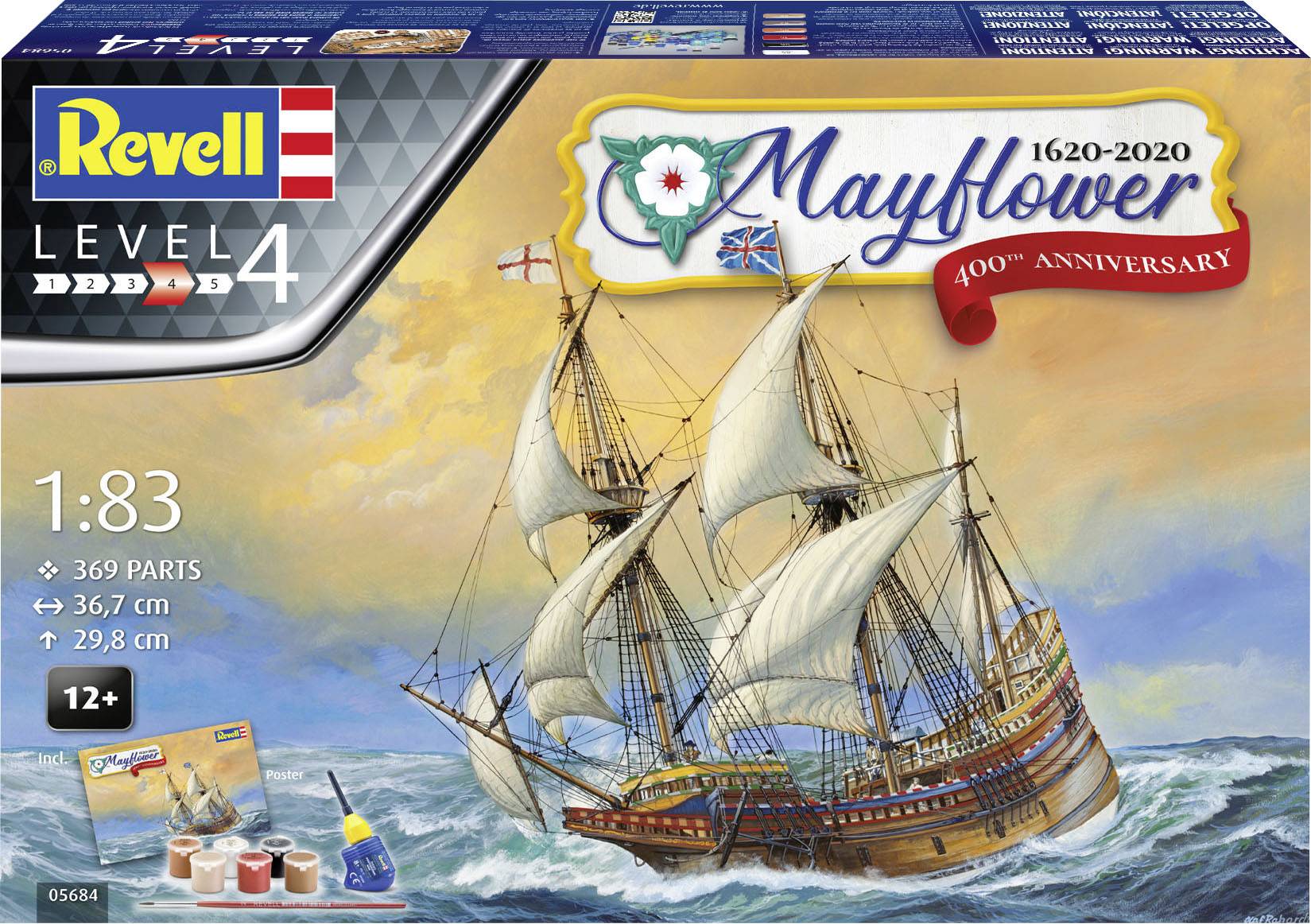 Revell 05684 Mayflower 400th Anniversary Schiffsmodell Bausatz 1:83 | SMDV