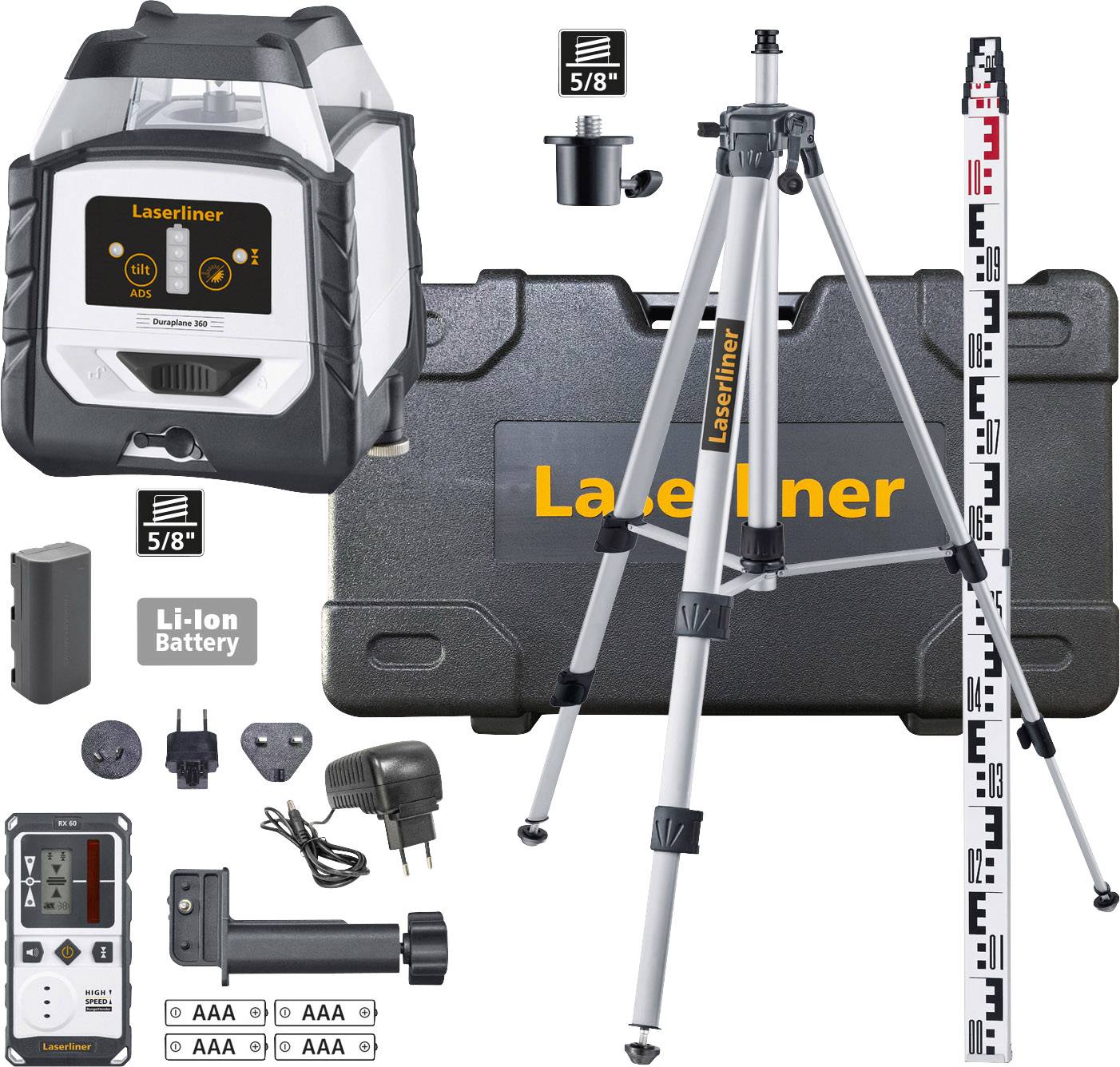 Laserliner Duraplane 360 Set 175cm Linienlaser selbstnivellierend ...
