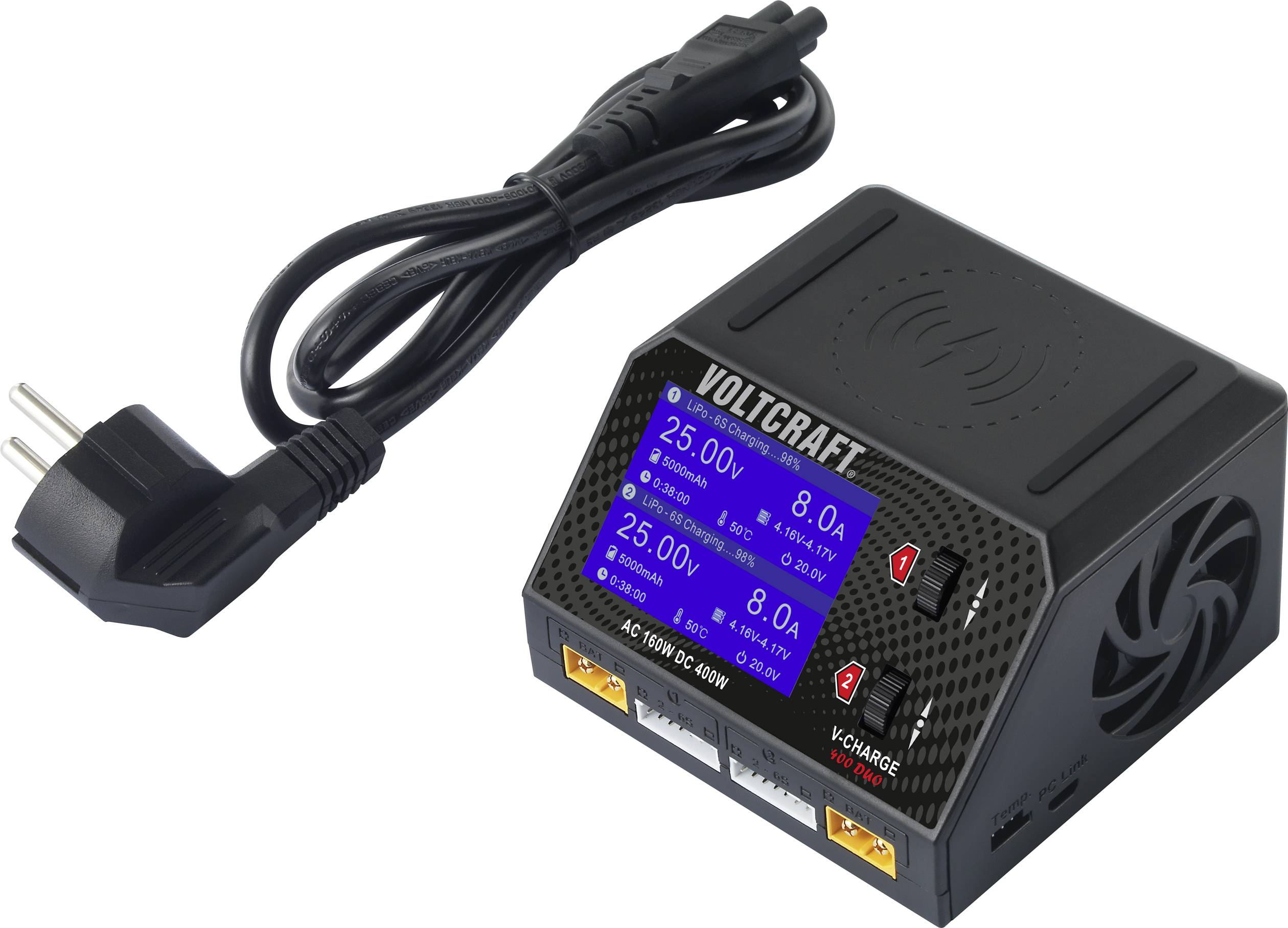 VOLTCRAFT Modellbau-Ladegerät 20A LiPo, LiHV, LiFePO, LiIon, NiMH, NiCd ...