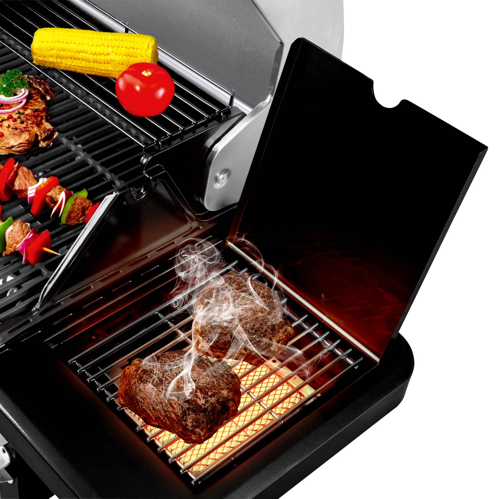 Profi Cook PC-GG 1206 Gas Grill 4 Brenner Edelstahl, Schwarz ...