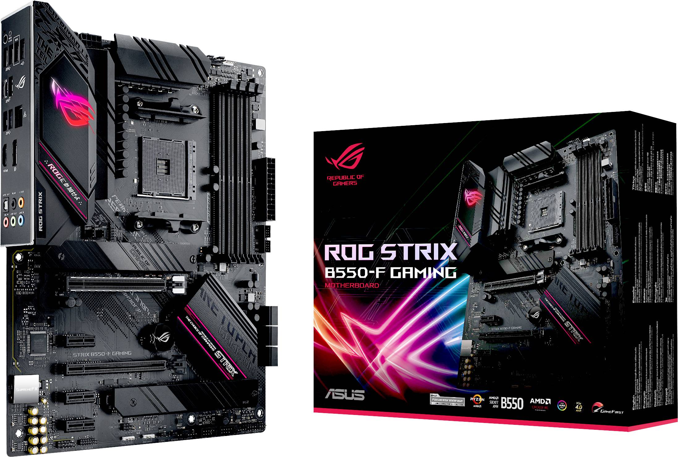 Asus ROG STRIX B550-F GAMING Mainboard Sockel (PC) AMD AM4 Formfaktor ...