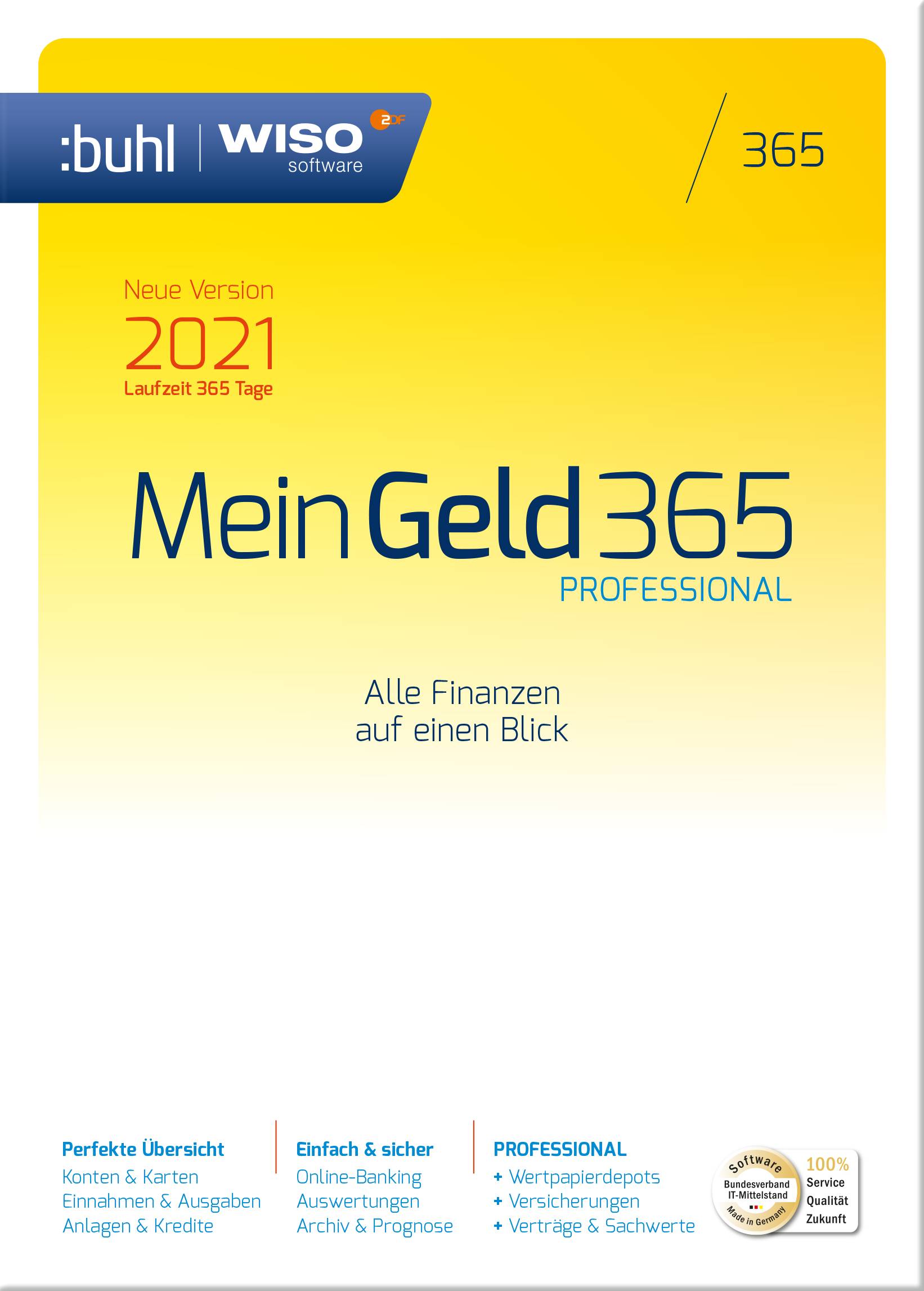 WISO Mein Geld Professional 365 Jahreslizenz, 1 Lizenz Windows Finanz ...