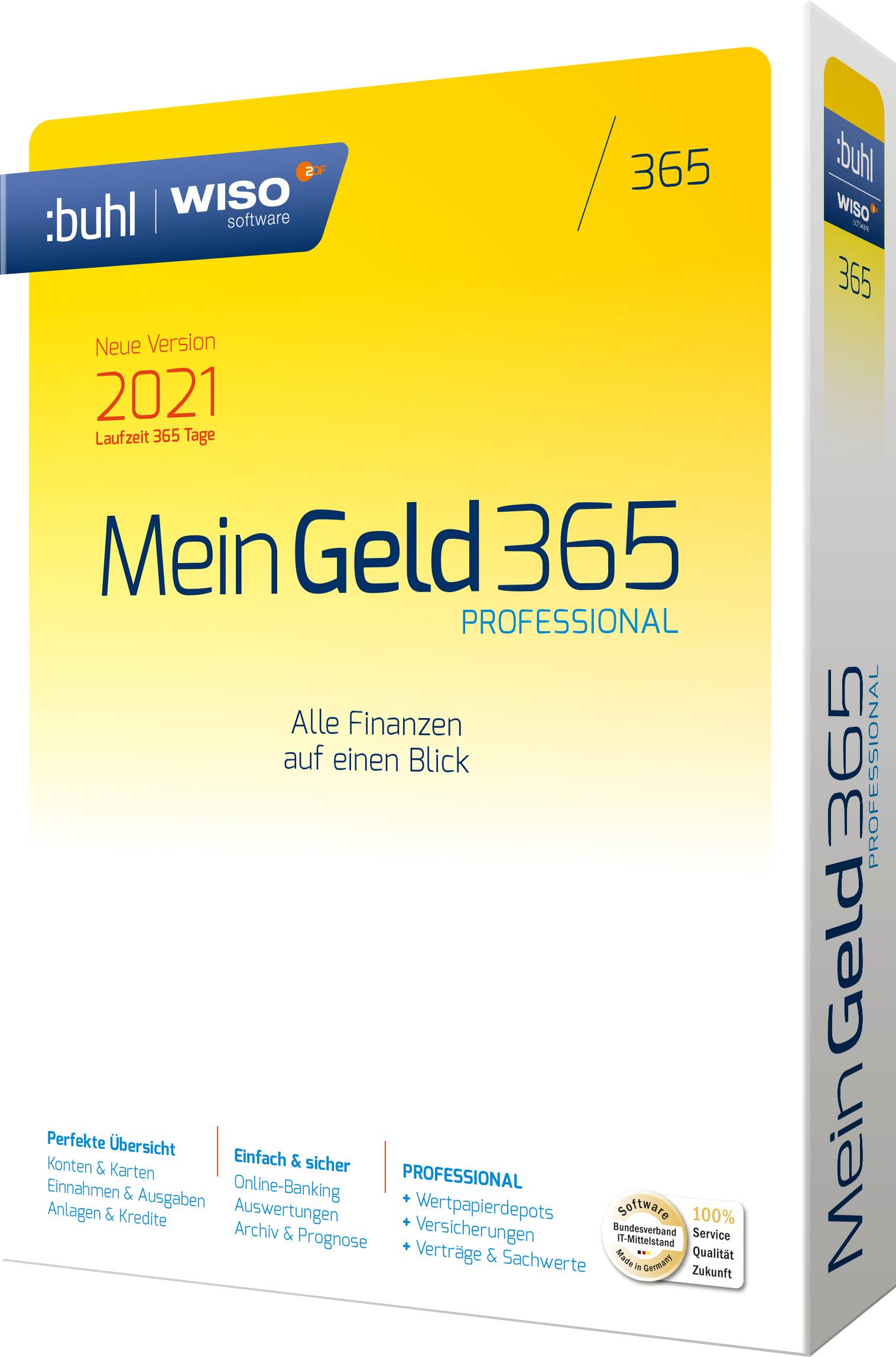 WISO Mein Geld Professional 365 Jahreslizenz, 1 Lizenz Windows Finanz ...