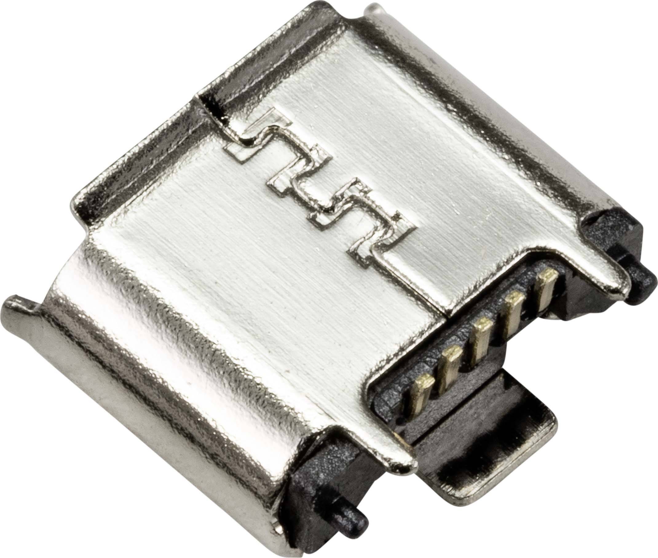 TRU COMPONENTS Einbaubuchse Micro-USB 2.0 Typ-B 90° Buchse, Einbau ...
