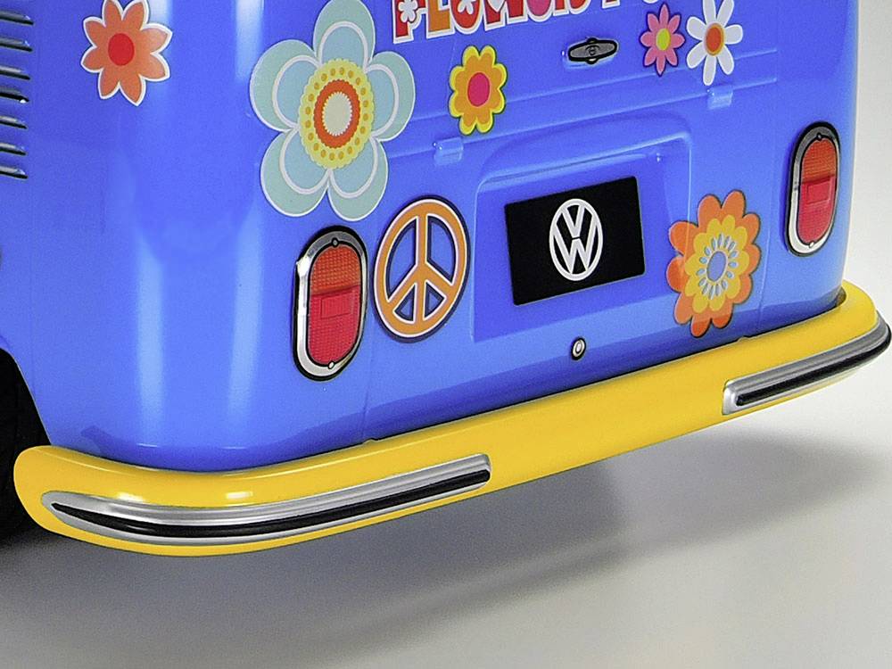 Tamiya 1:10 RC VW Bus Type 2 T1 Flower Power 1:10 RC Modellauto Elektro ...