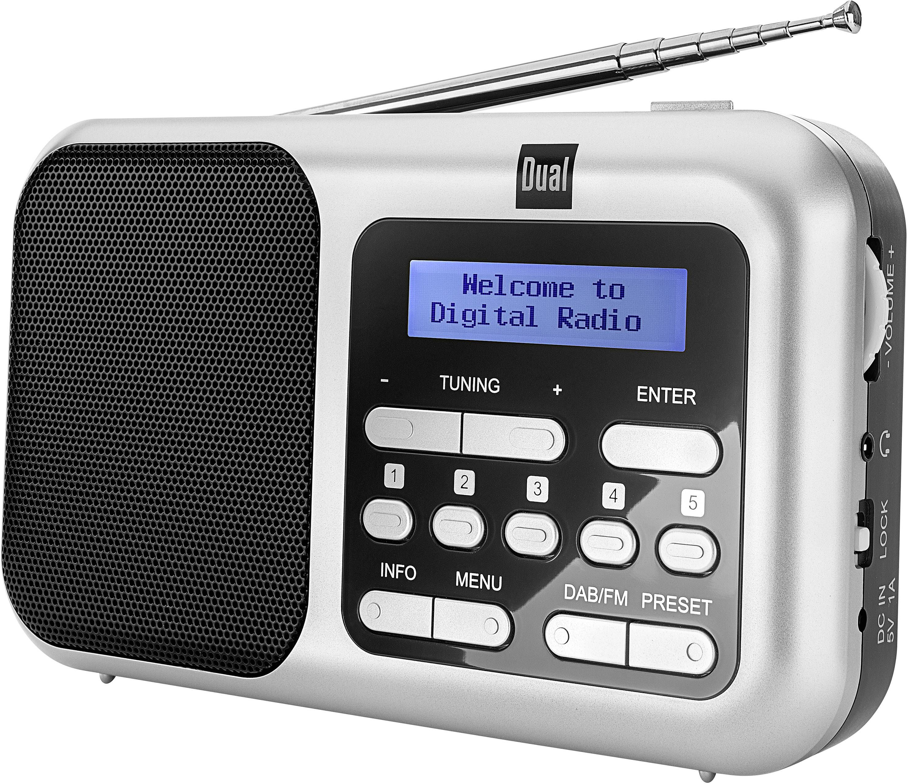 Dual DAB 4.2 Tischradio DAB+, DAB, UKW DAB+, UKW Silber | SMDV