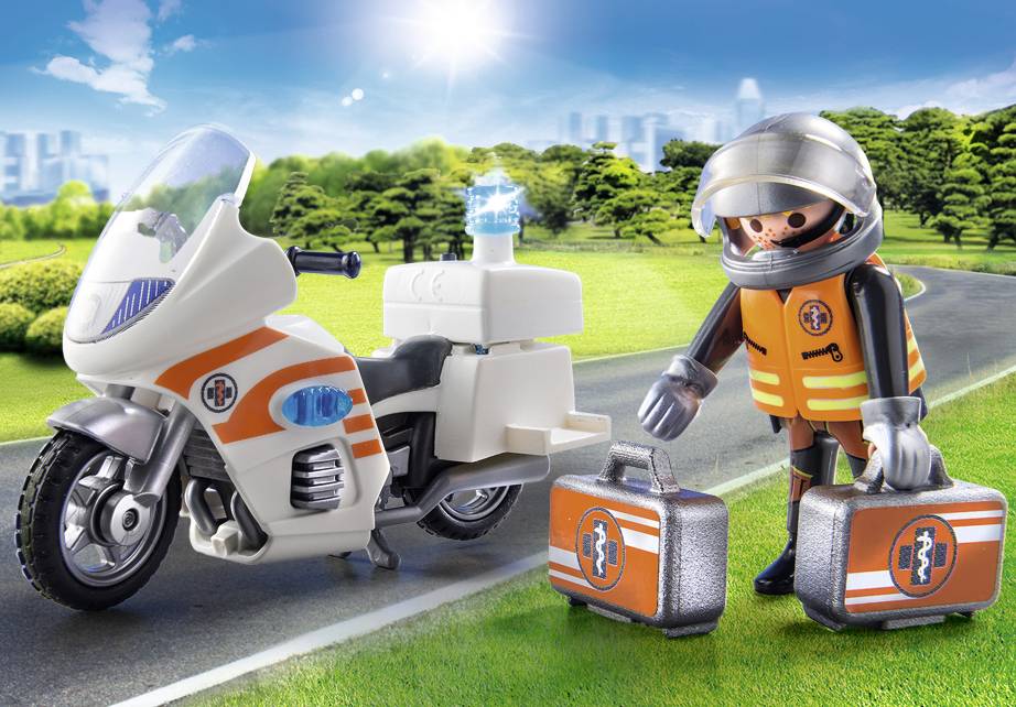 Playmobil® City Life Notarzt-Motorrad mit Blinklicht 70051 | digitalo