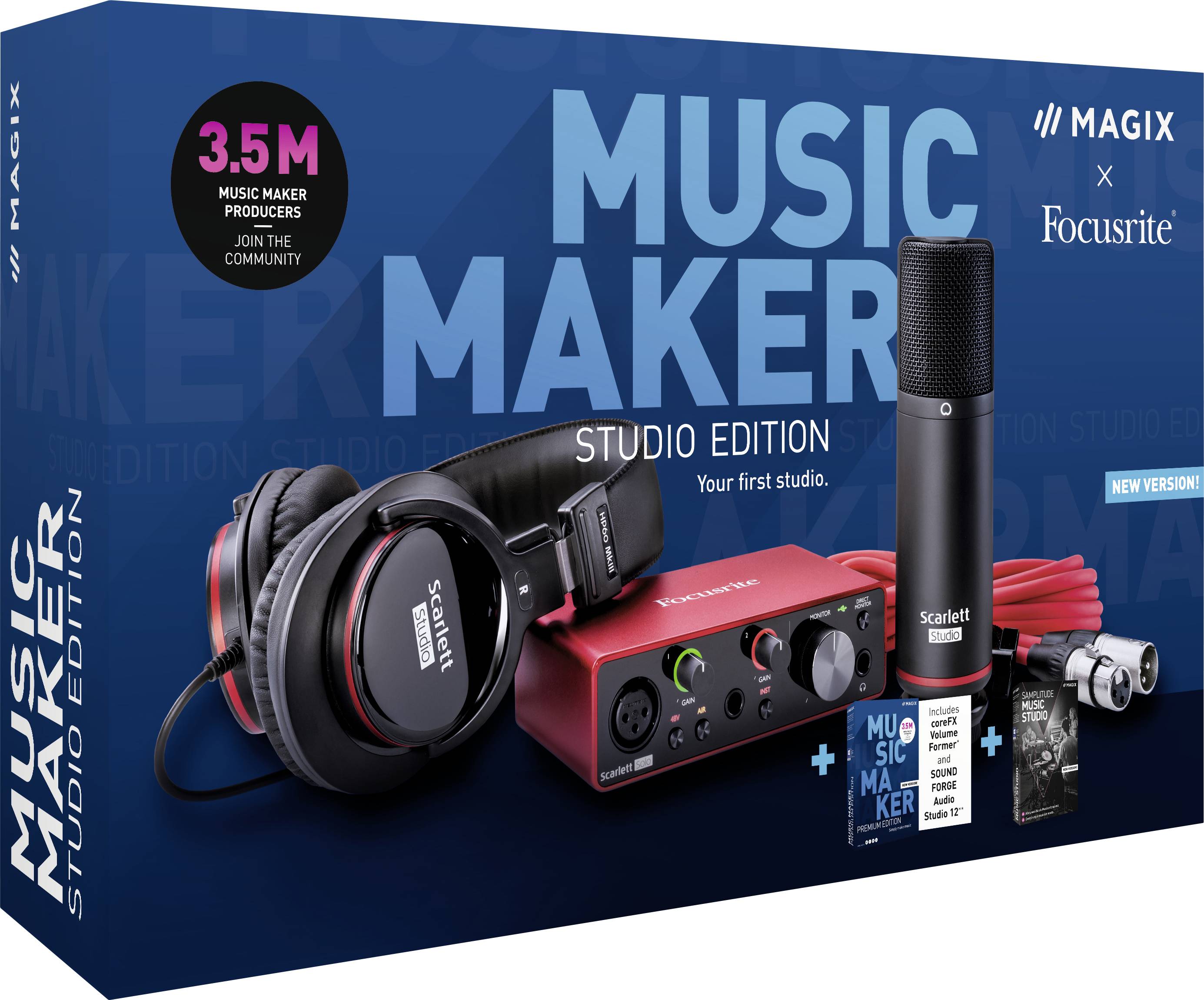 Magix Music Maker Studio Edition Vollversion, 1 Lizenz Windows Musik ...