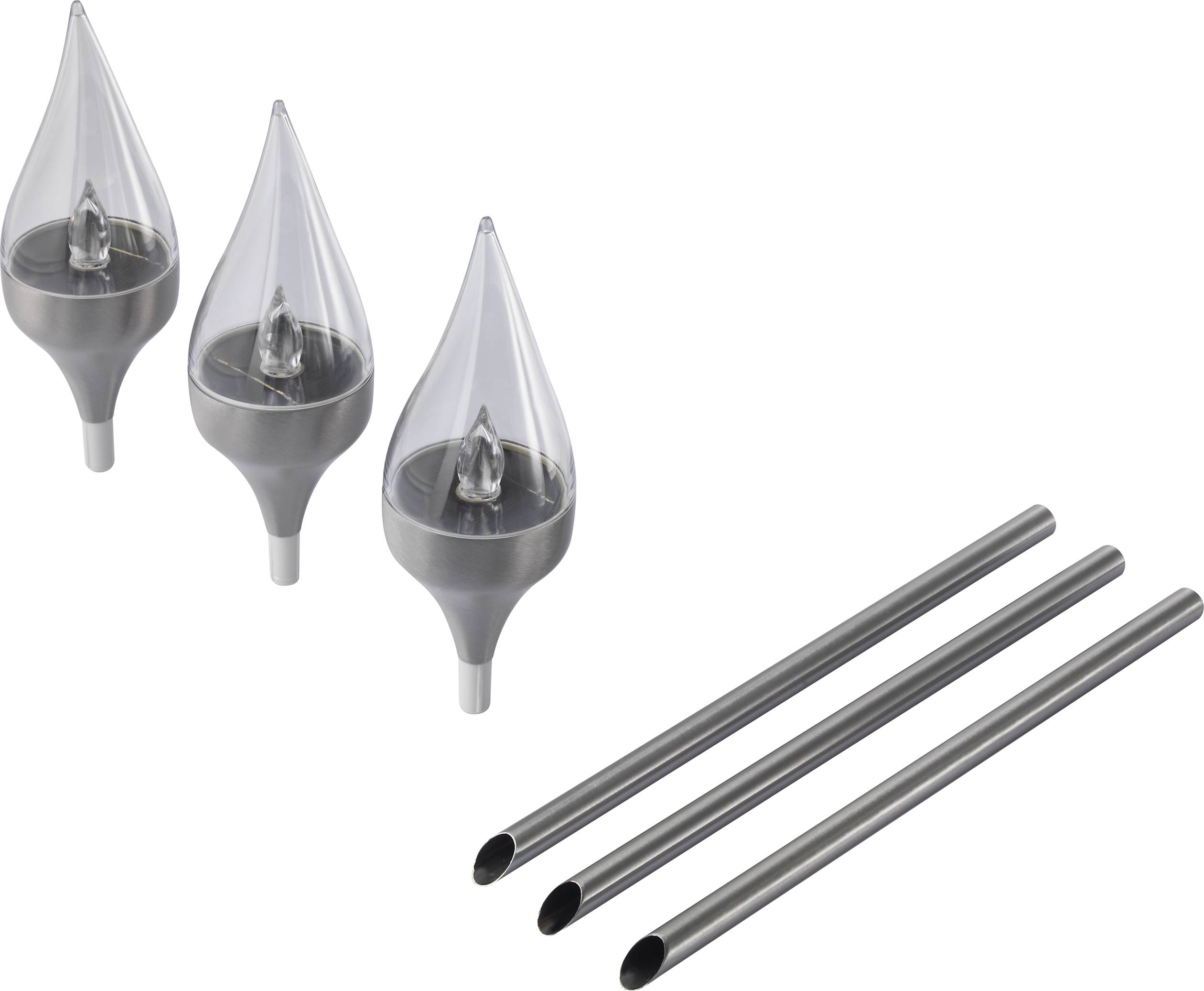 Sygonix LED-Gartenleuchte SY-4677492 3er Set LED 0.07W Warmweiß Schwarz ...