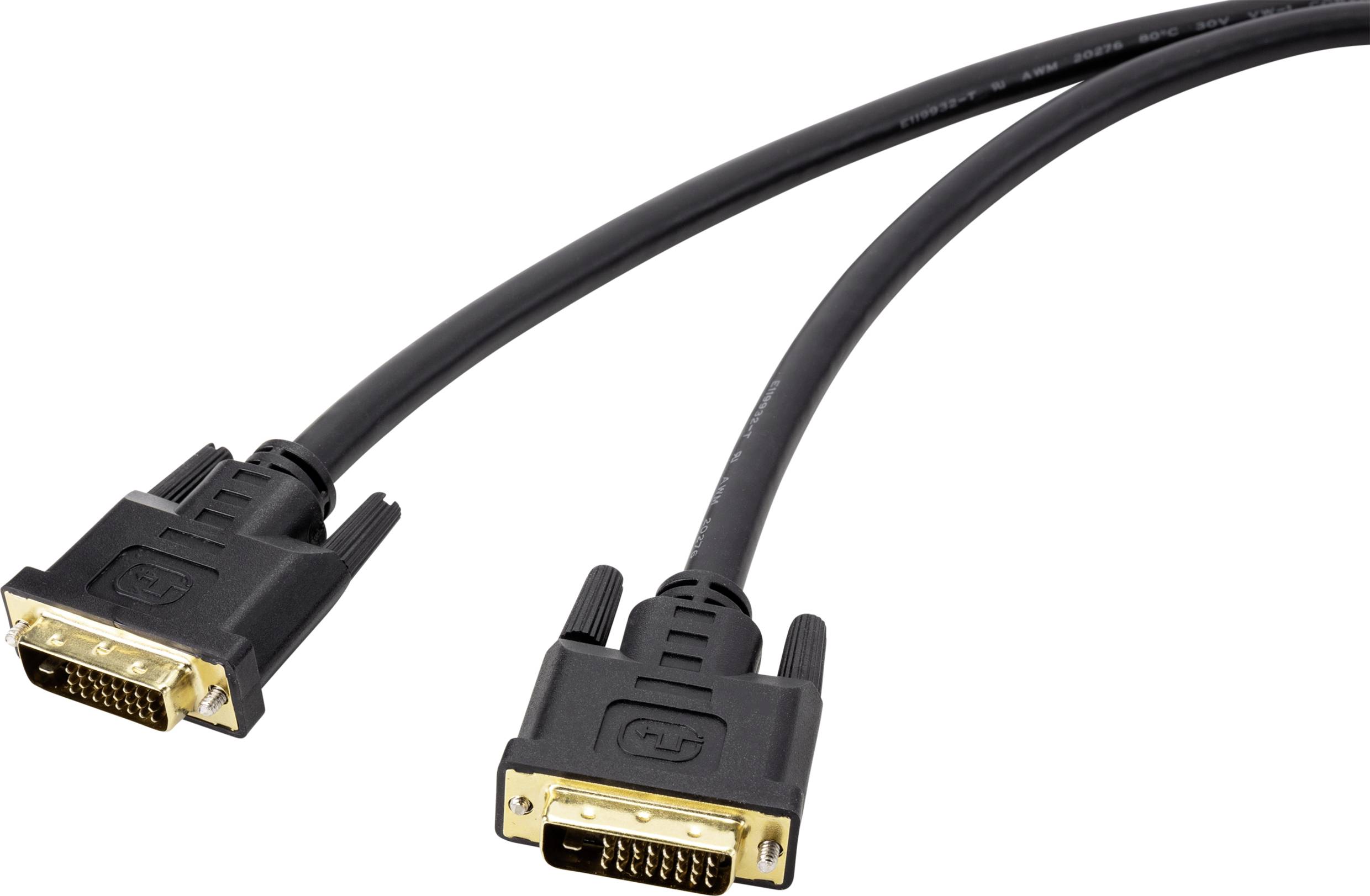 Renkforce DVI Anschlusskabel DVI-D 24+1pol. Stecker, DVI-D 24+1pol ...