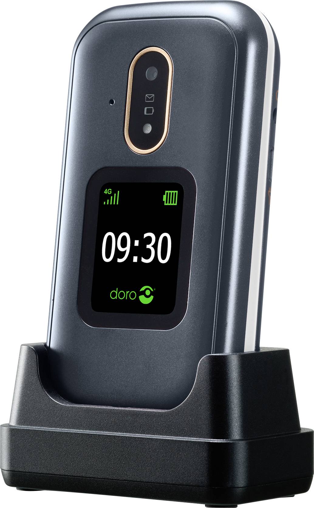 Primo by DORO 7080 Senioren-Klapp-Handy SOS Taste Graphit, Weiß | digitalo