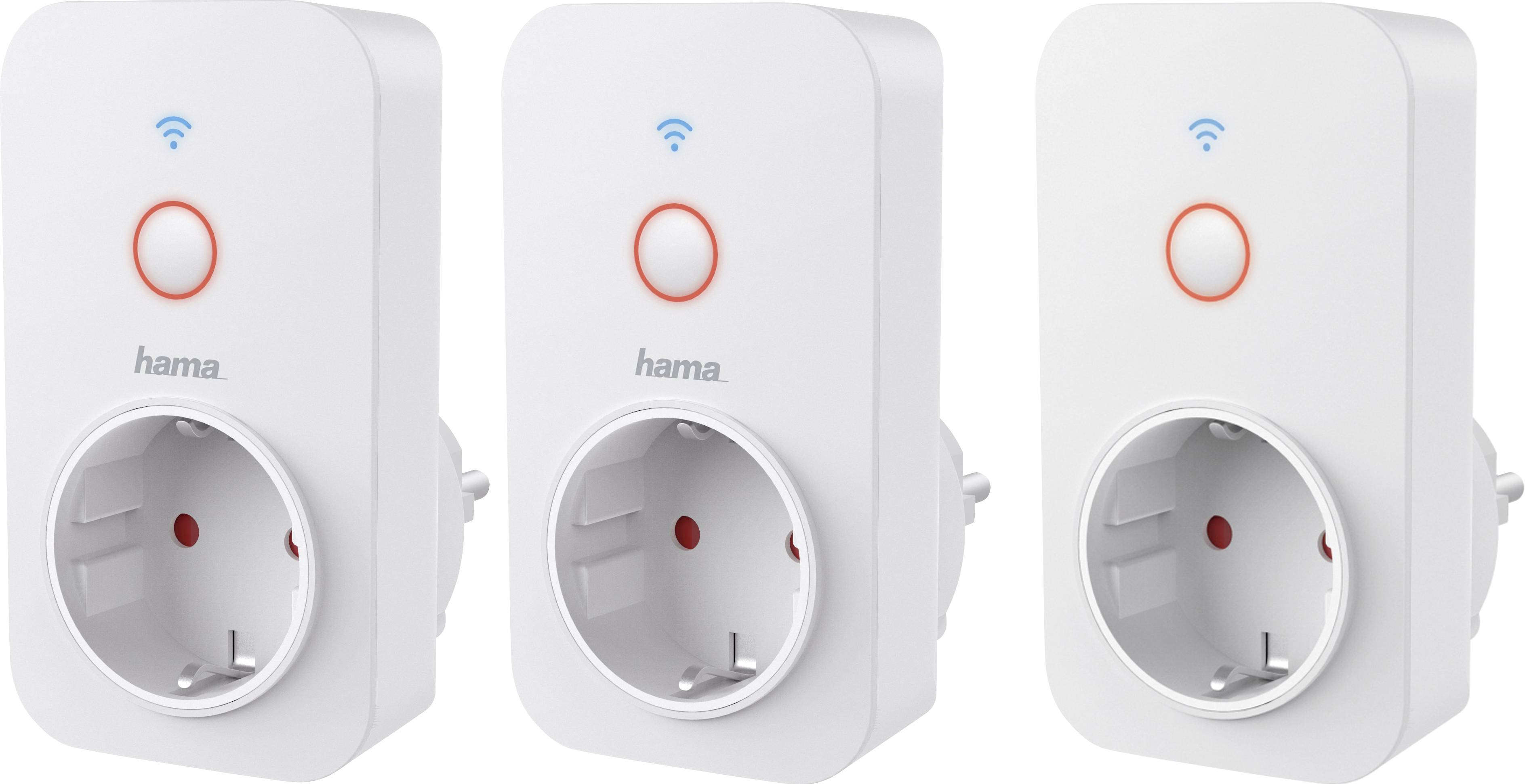 Hama 2x WiFi Steckdose und 1x Wi-Fi Steckdose inkl. Strommessgerät Wi ...