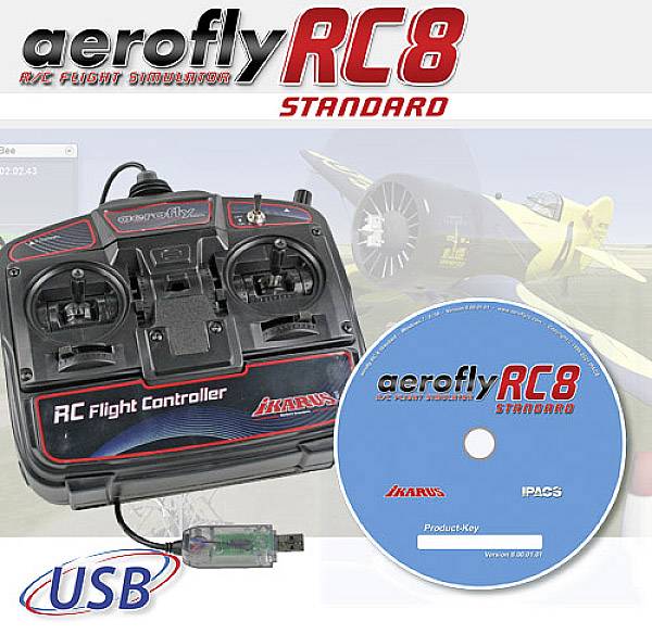 Ikarus Aerofly RC8 Modellbau Flugsimulator inkl. Fernsteuerung | voelkner