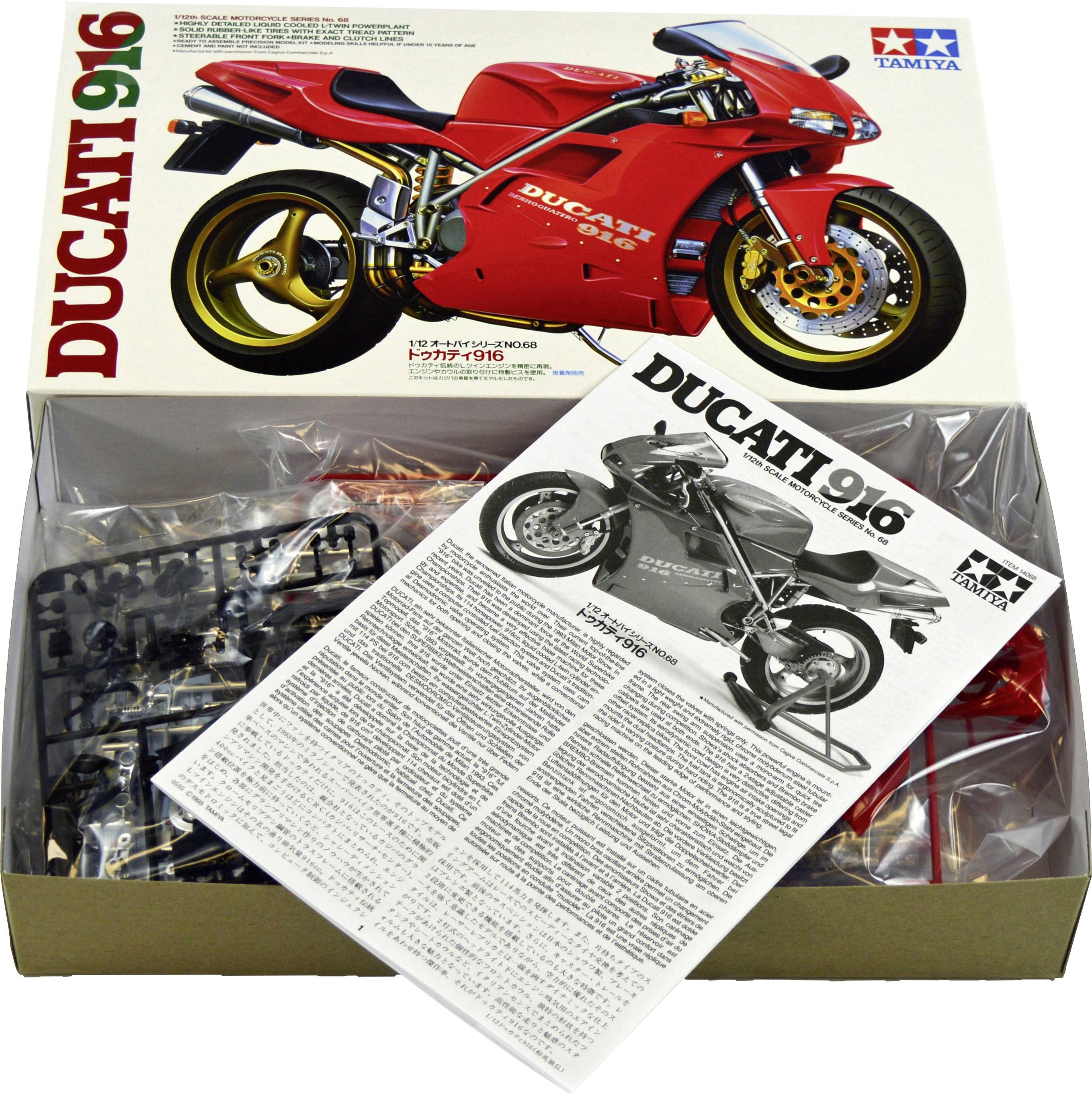 Tamiya 300014068 Ducati 916 Desmo. 1993 Motorradmodell Bausatz 1:12 ...