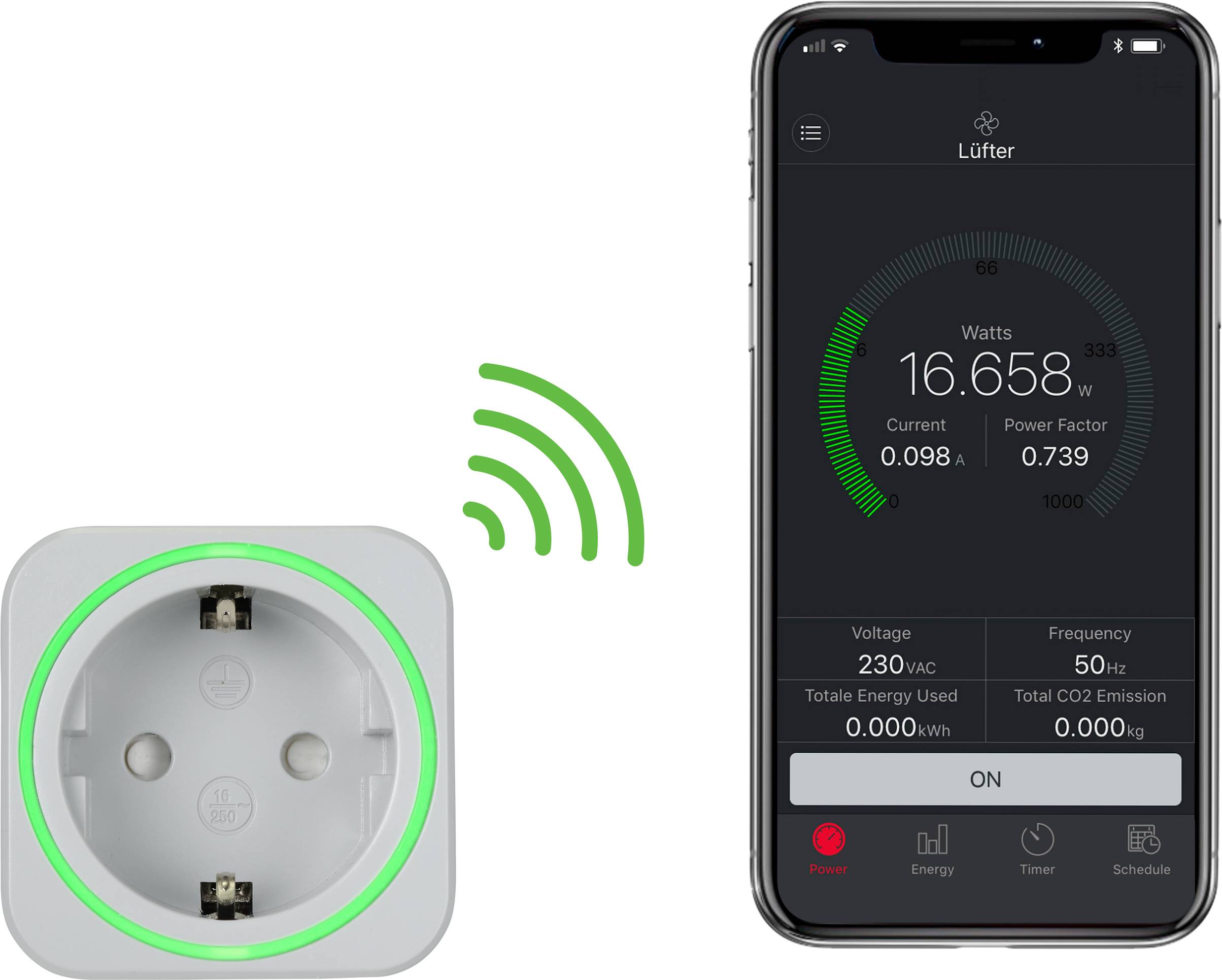 VOLTCRAFT SEM6000 SE Energiekosten-Messgerät Bluetooth®-Schnittstelle, Datenexport ...