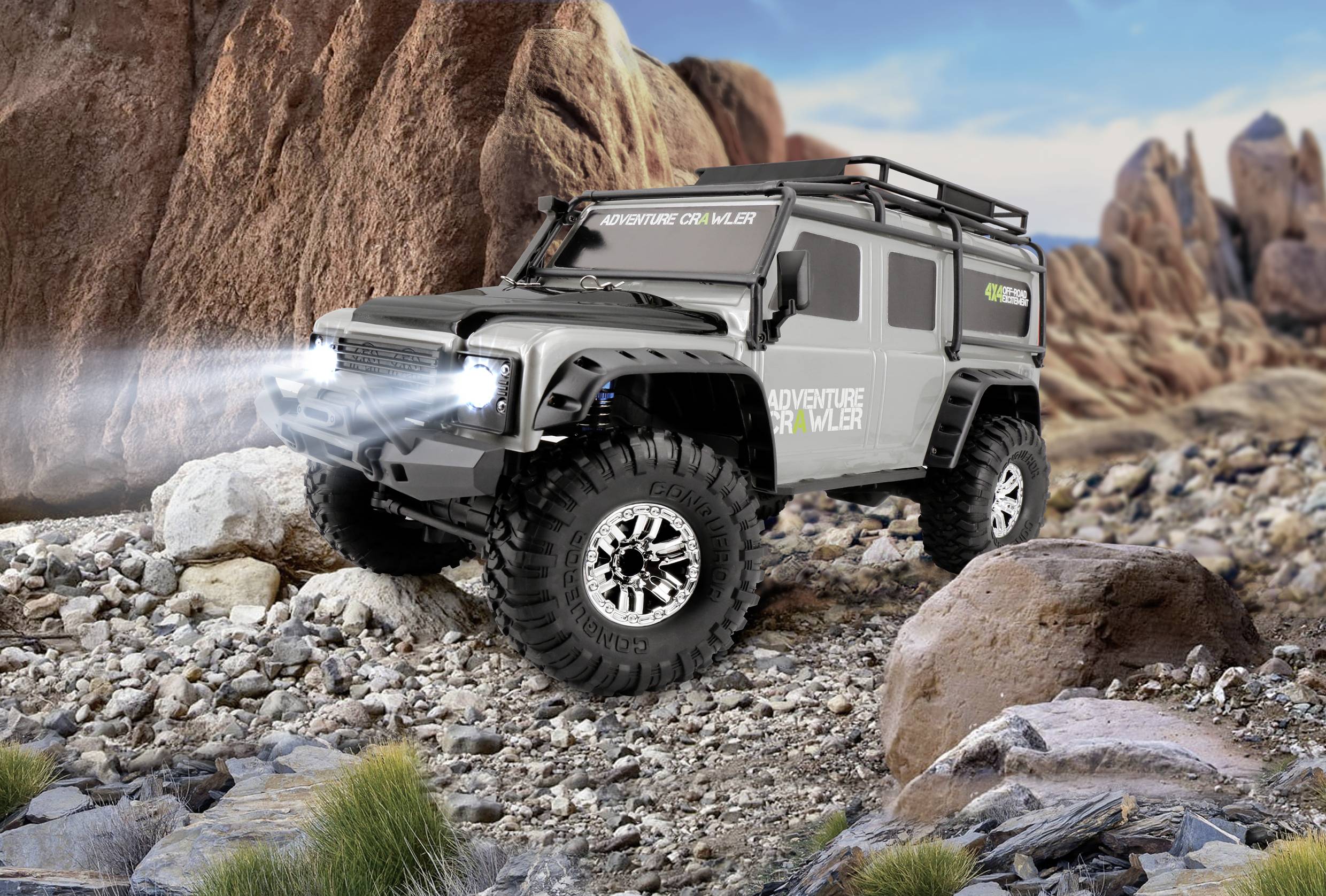 Reely Adventure Grau Brushed 1:10 RC Modellauto Elektro Crawler ...