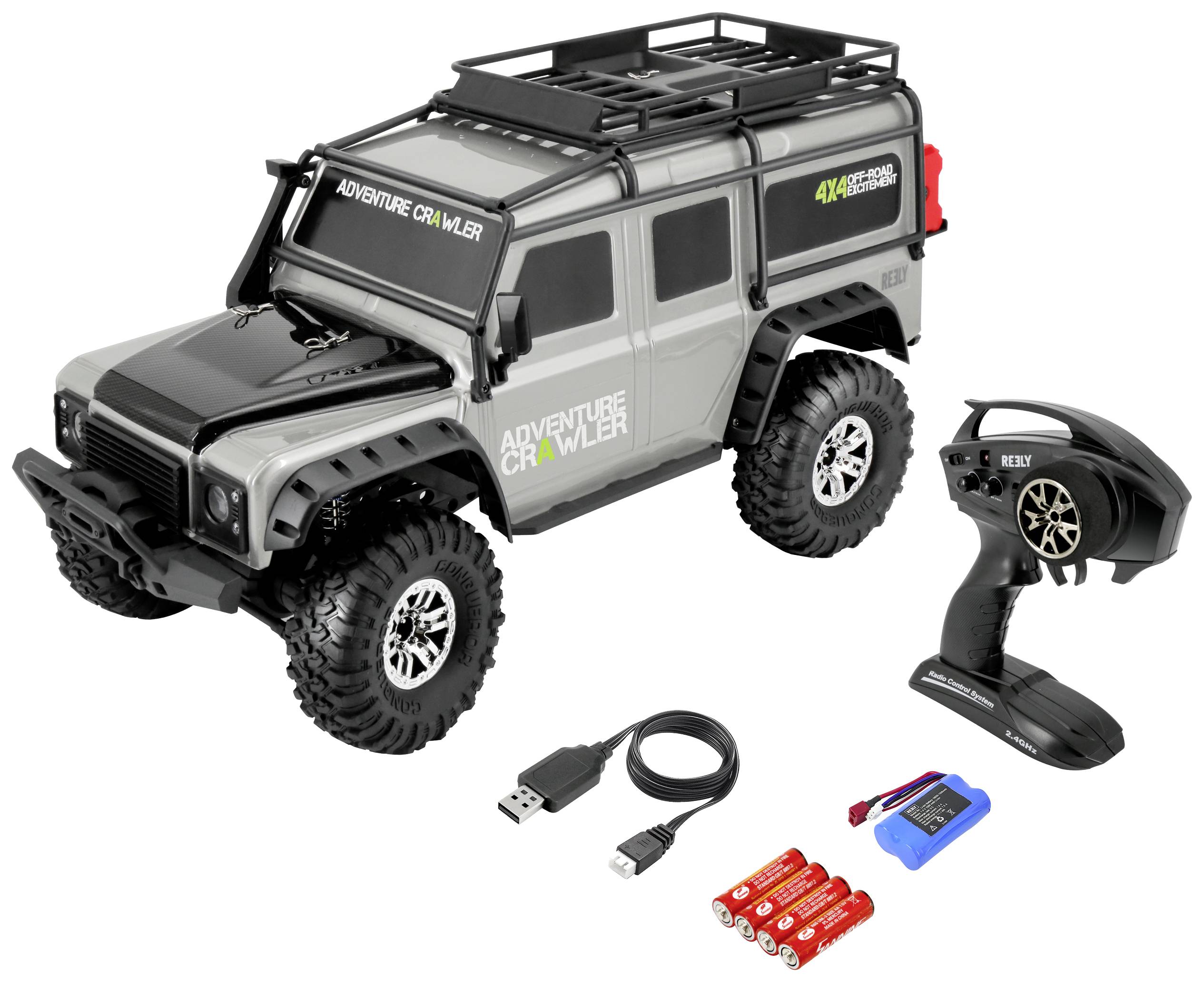 Reely Adventure Grau Brushed 1:10 RC Modellauto Elektro Crawler ...