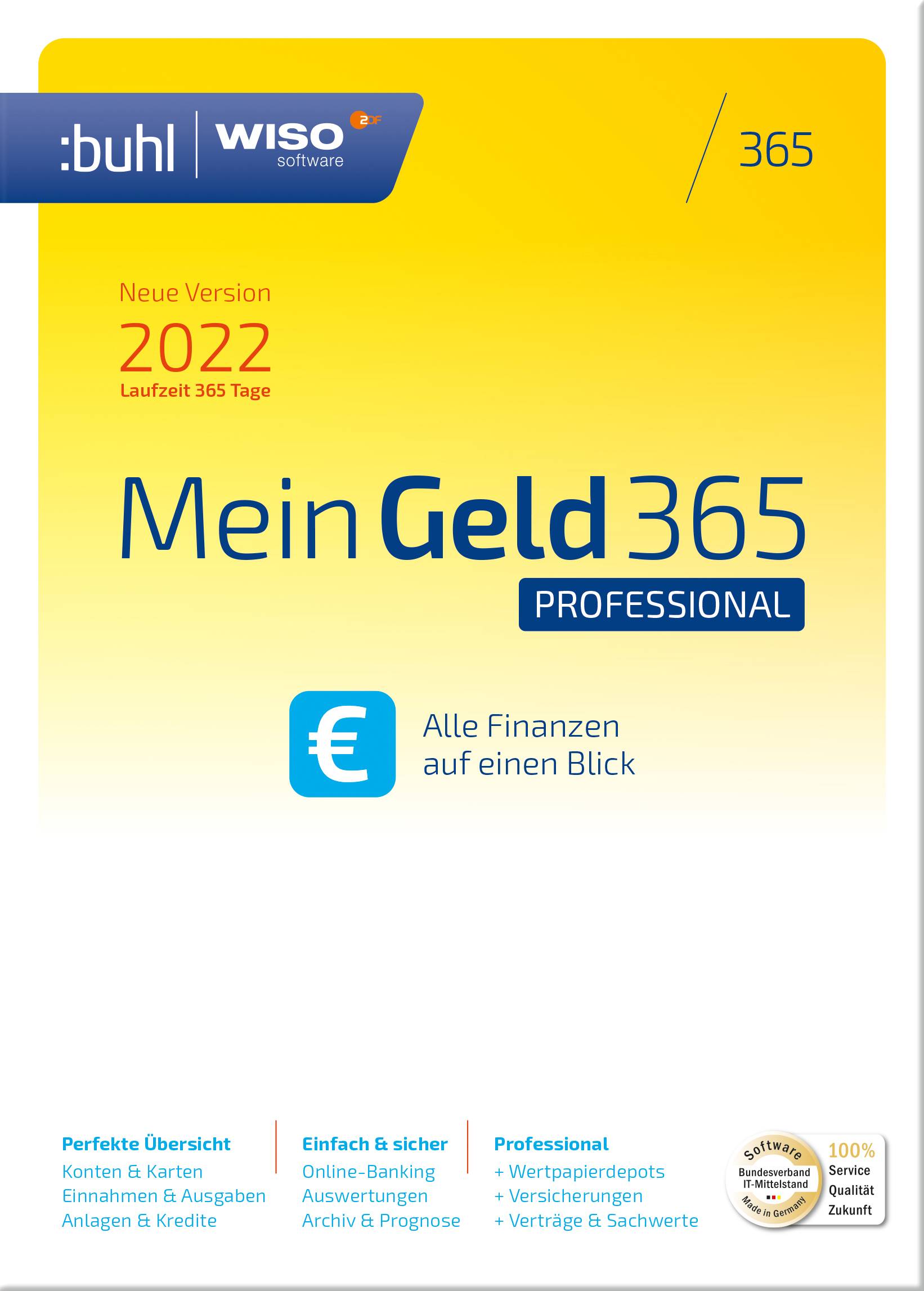 WISO Mein Geld Professional 365 Jahreslizenz, 1 Lizenz Windows Finanz ...