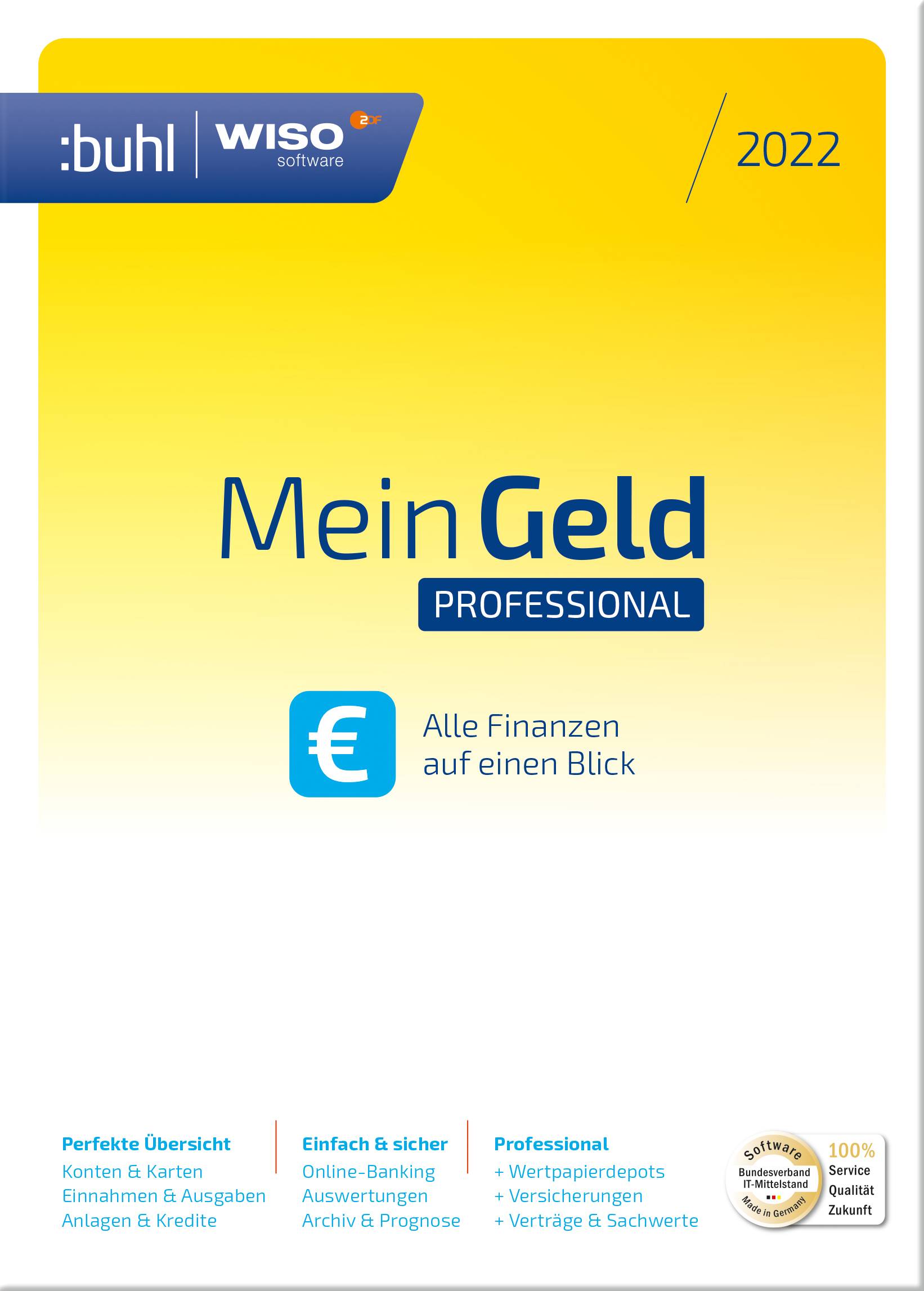 WISO Mein Geld Professional 2022 Vollversion, 1 Lizenz Windows Finanz ...