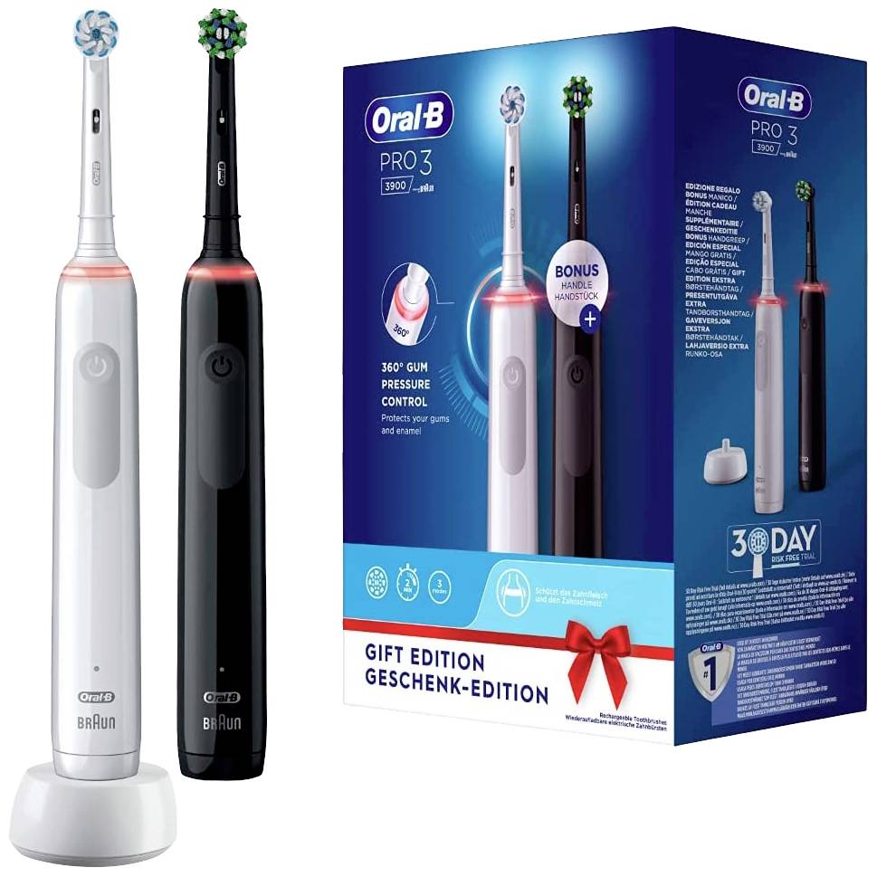 Oral-B Pro3 3900 Pro 3900 Elektrische Zahnbürste Schwarz, Weiß | digitalo