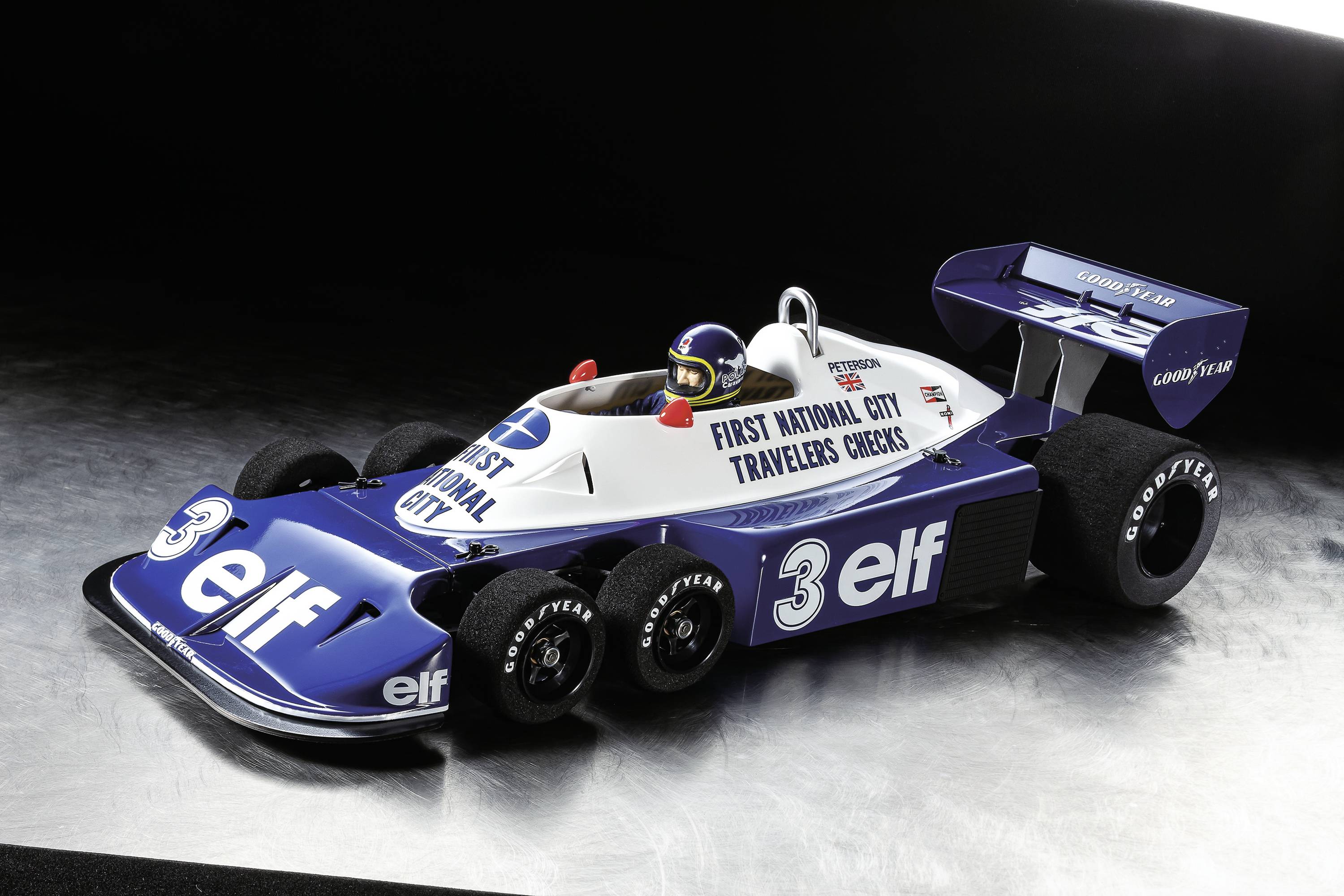 Tamiya Tyrell P34 SixWheeler 1977 Argentinien GP Blau-Weiß 1:10 RC ...